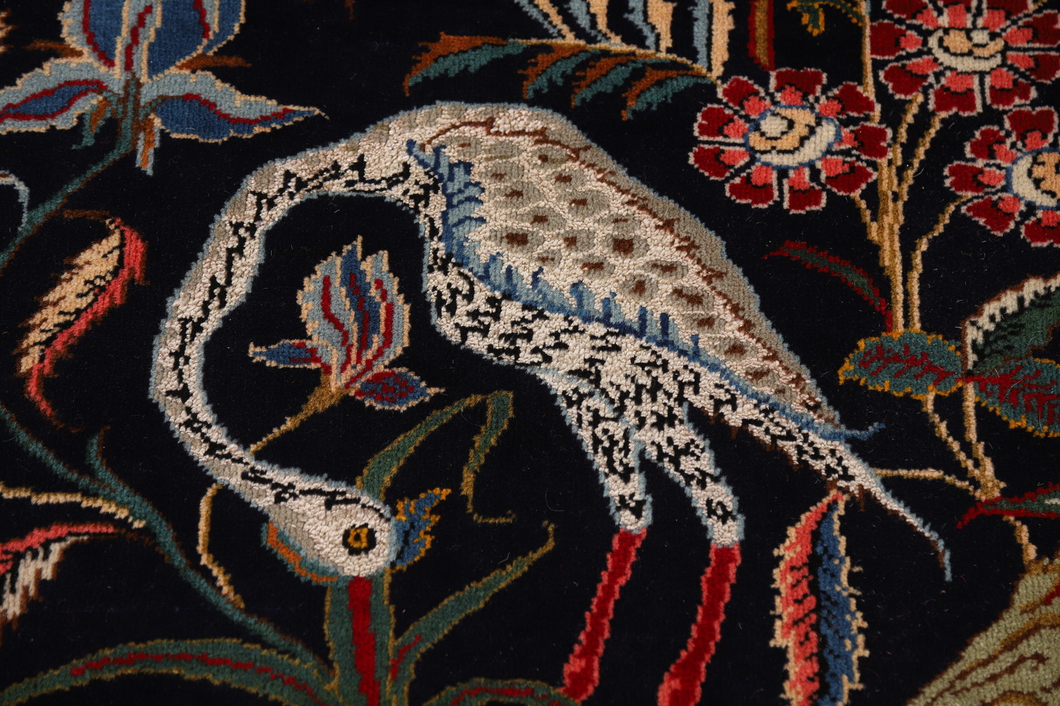 Vegetable Dye Animals Kashan Signed Persian Area Rug 10x13