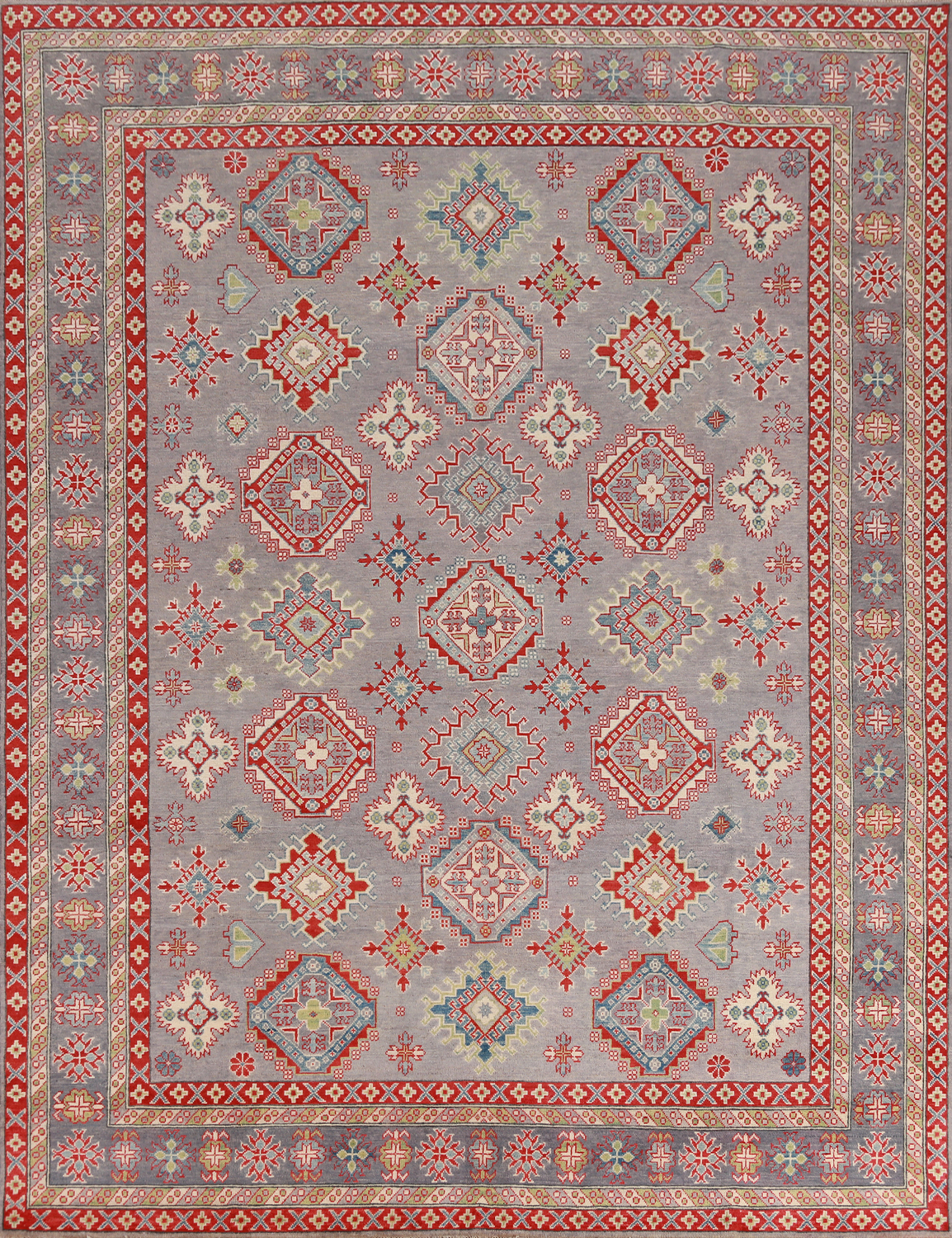 Handmade Wool Kazak Vegetable Dye Area Rug 8x10