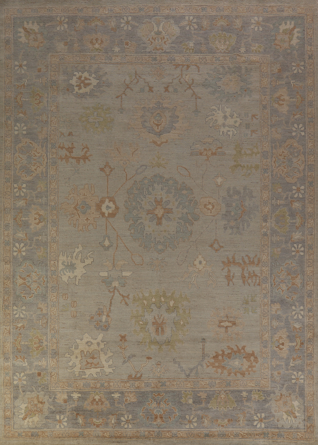 Vegetable Dye Wool Oushak Turkish Large Rug 10x15