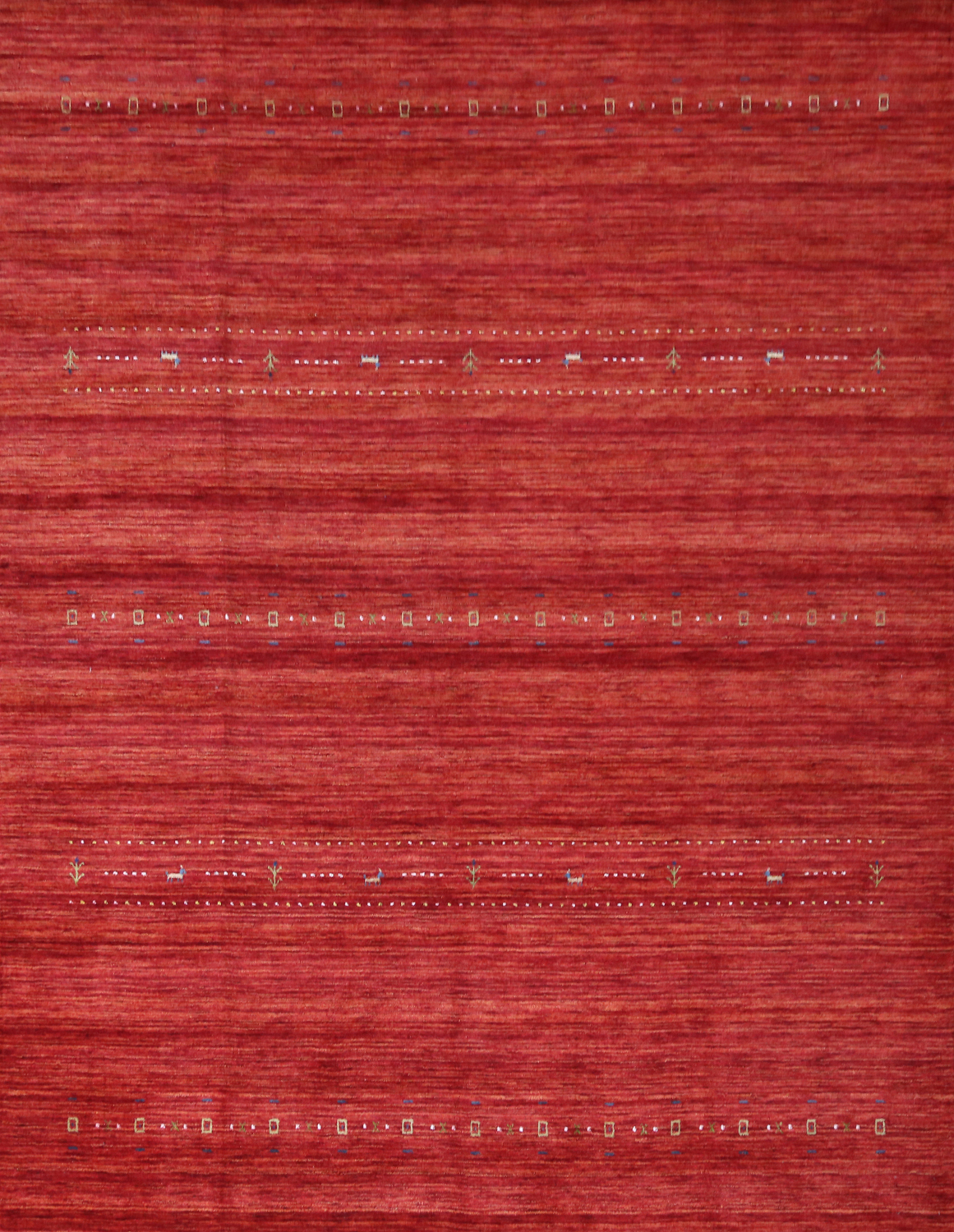 Red Tribal Wool Gabbeh Indian Area Rug 8x10