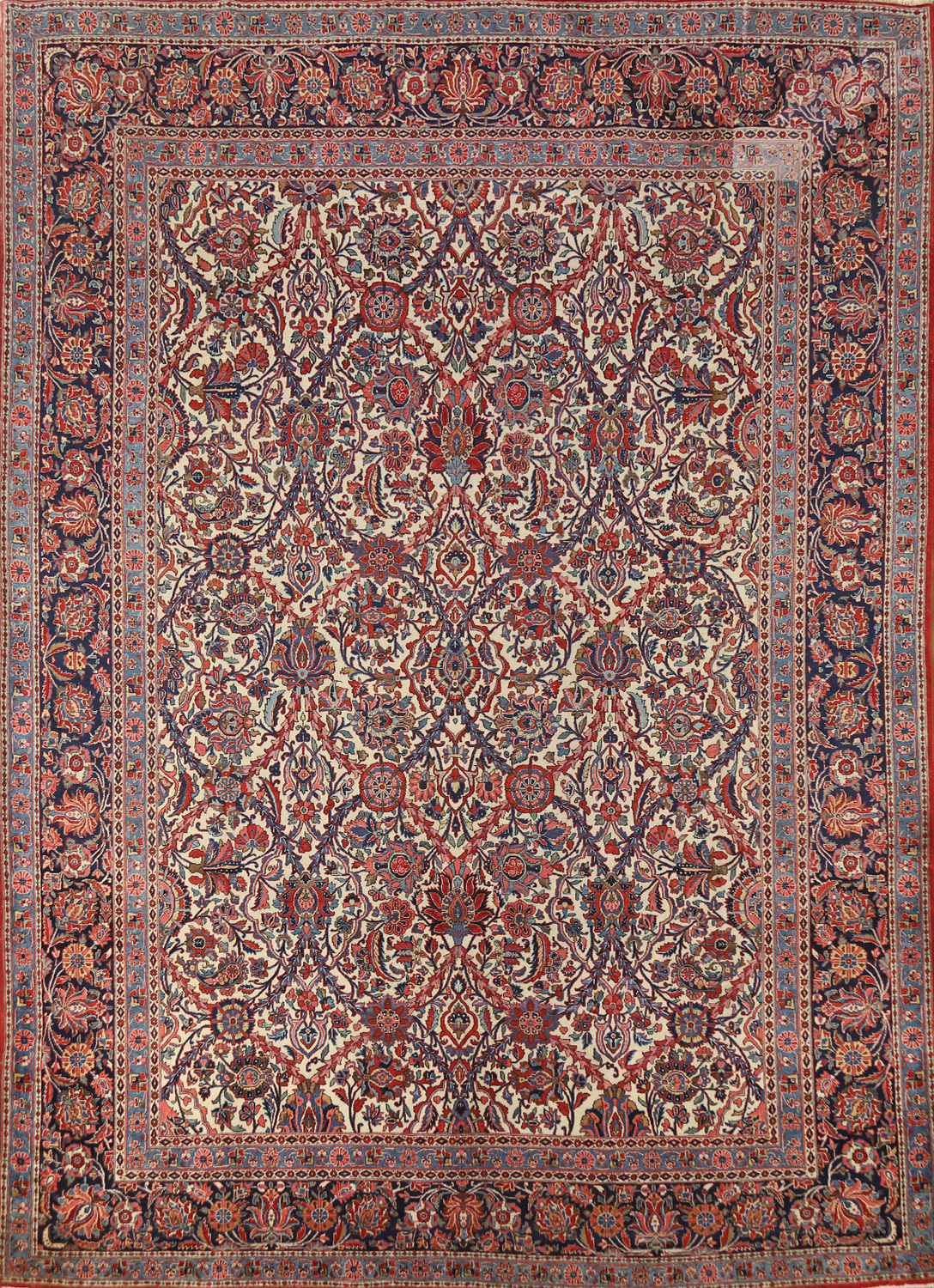 Antique Vegetable Dye Kashan Persian Area Rug 8x10