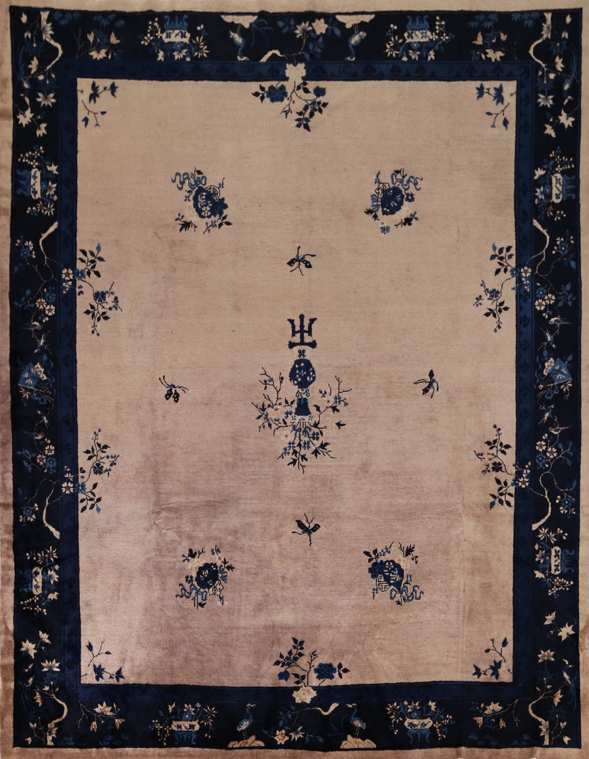 Antique Floral Art Deco Chinese Area Rug 10x11