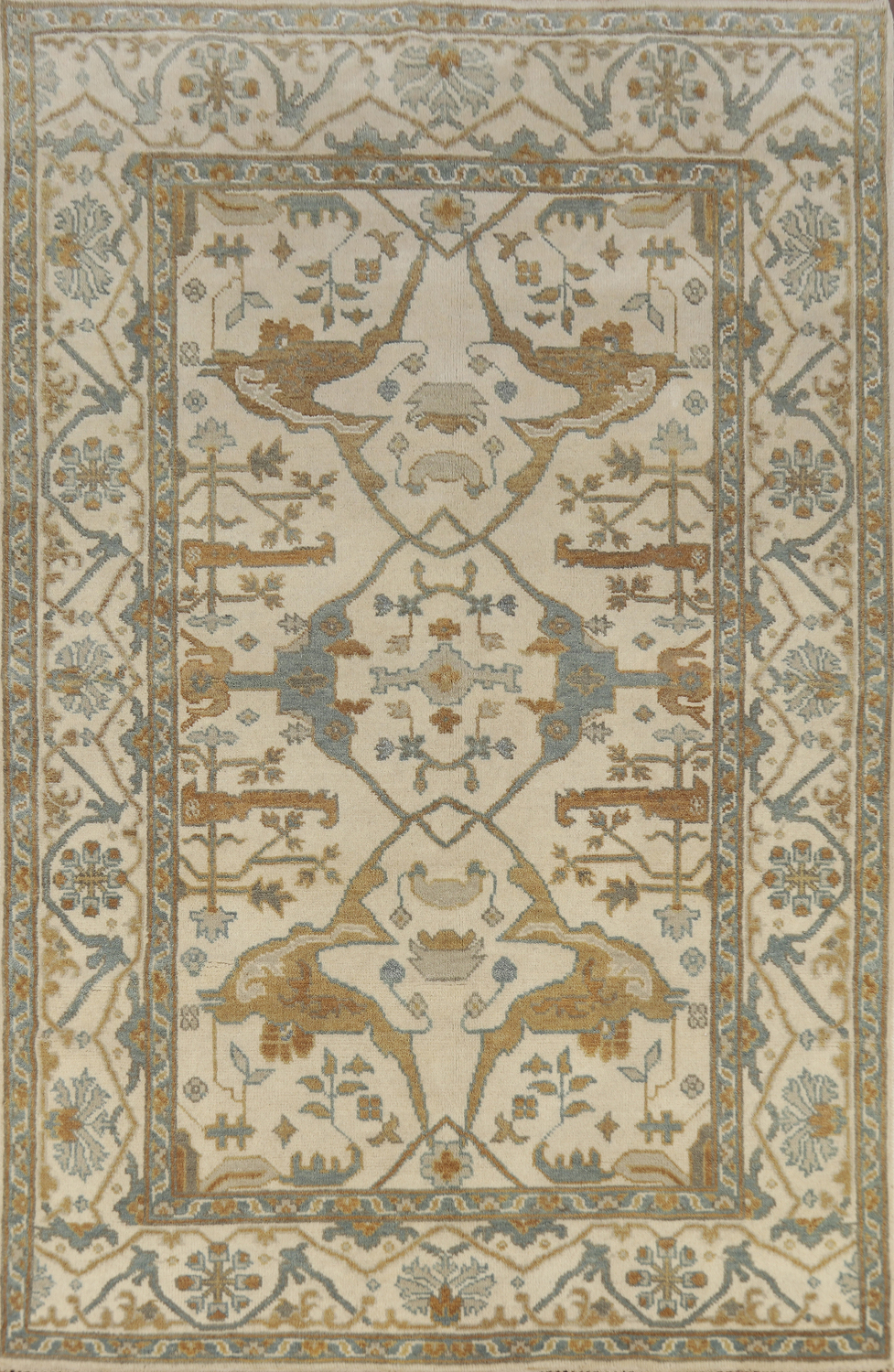 Handmade Wool Oushak Indian Area Rug 6x9