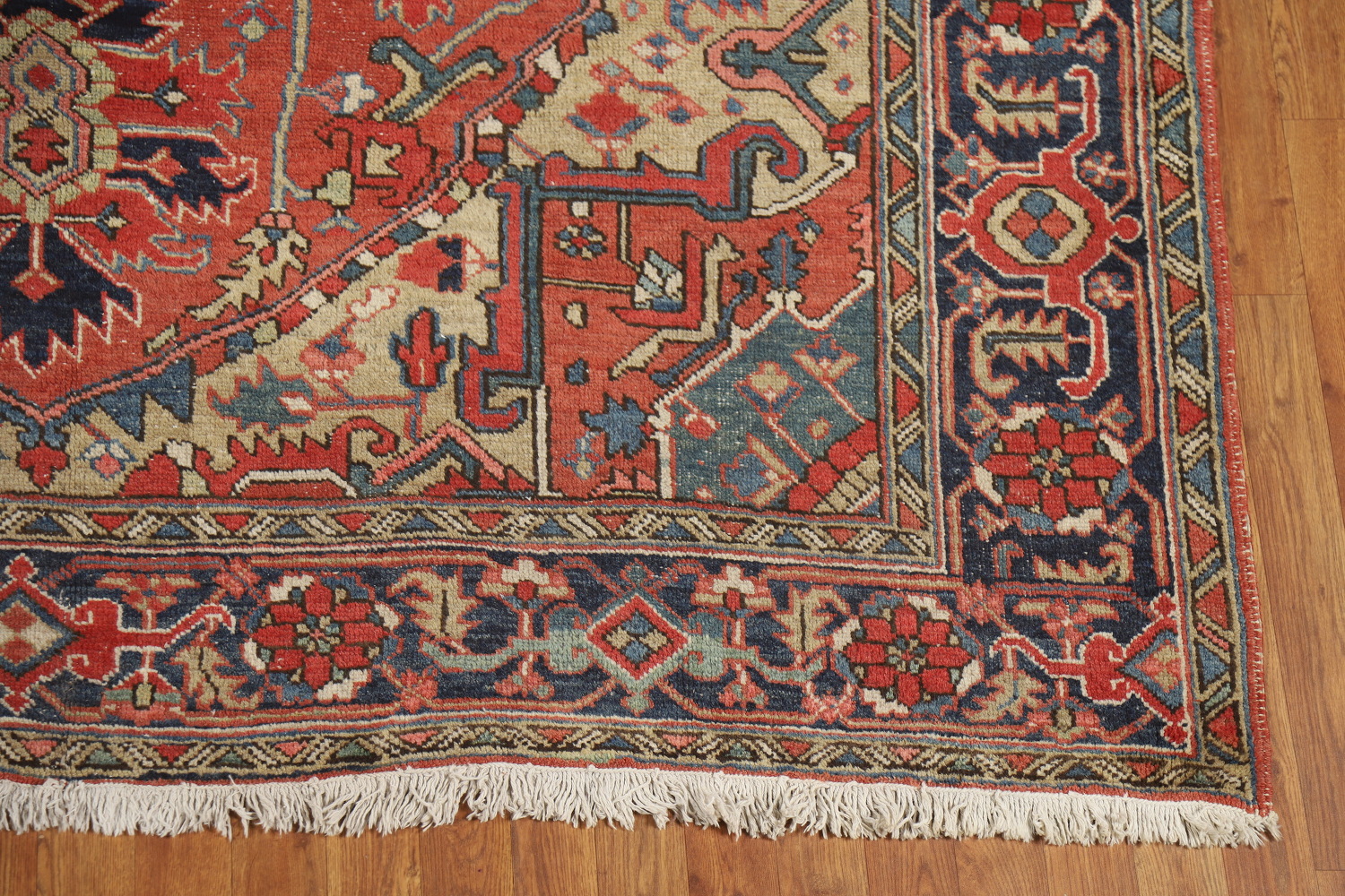 Pre-1900 Vegetable Dye Heriz Serapi Persian Area Rug 8x11