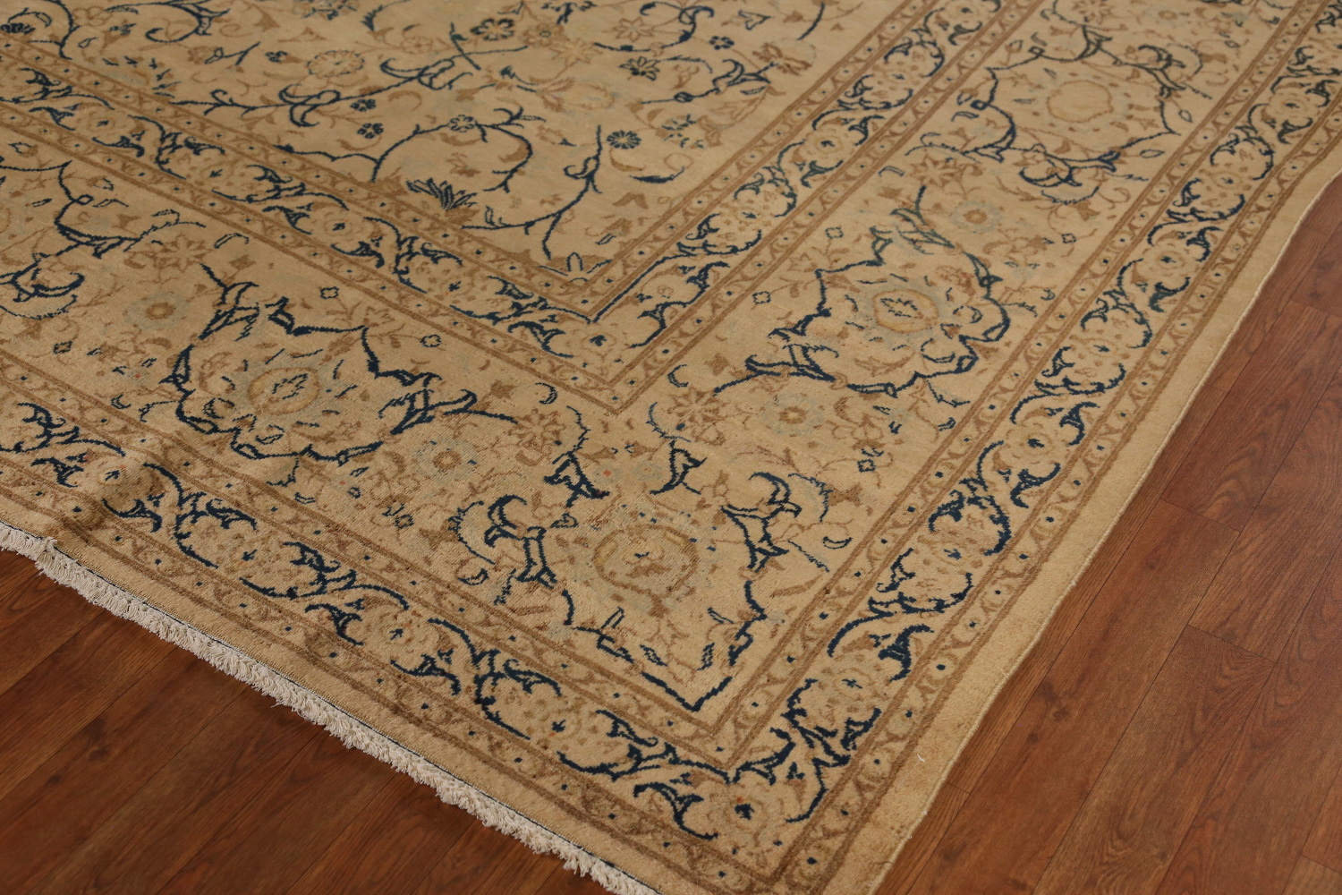 Antique Vegetable Dye Kashan Persian Large Rug 11x17