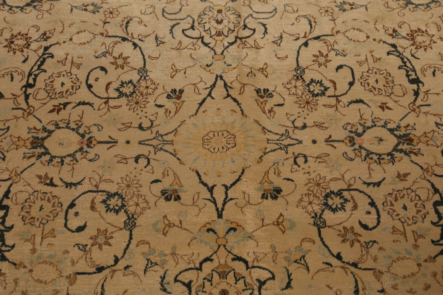 Antique Vegetable Dye Kashan Persian Large Rug 11x17