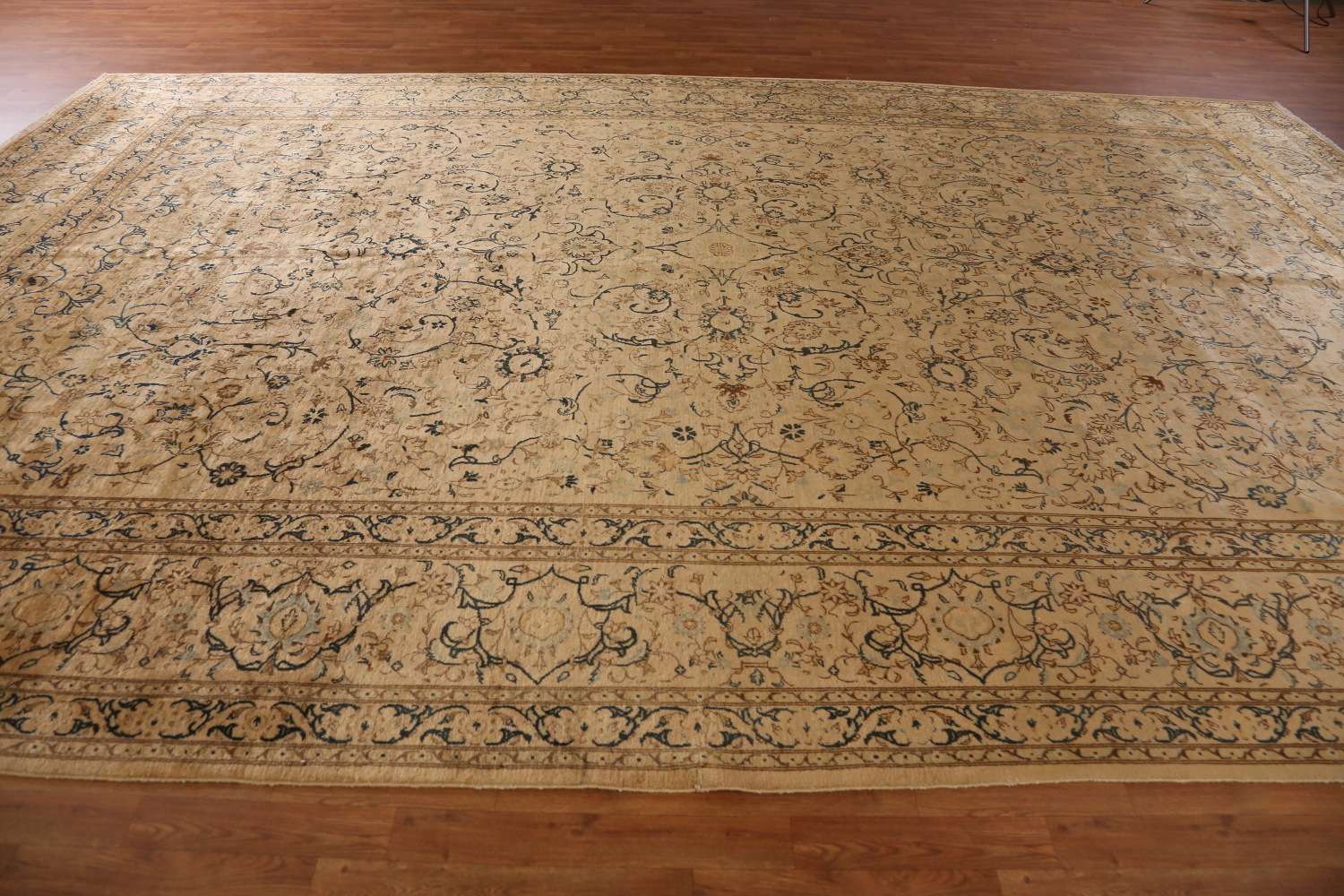 Antique Vegetable Dye Kashan Persian Large Rug 11x17
