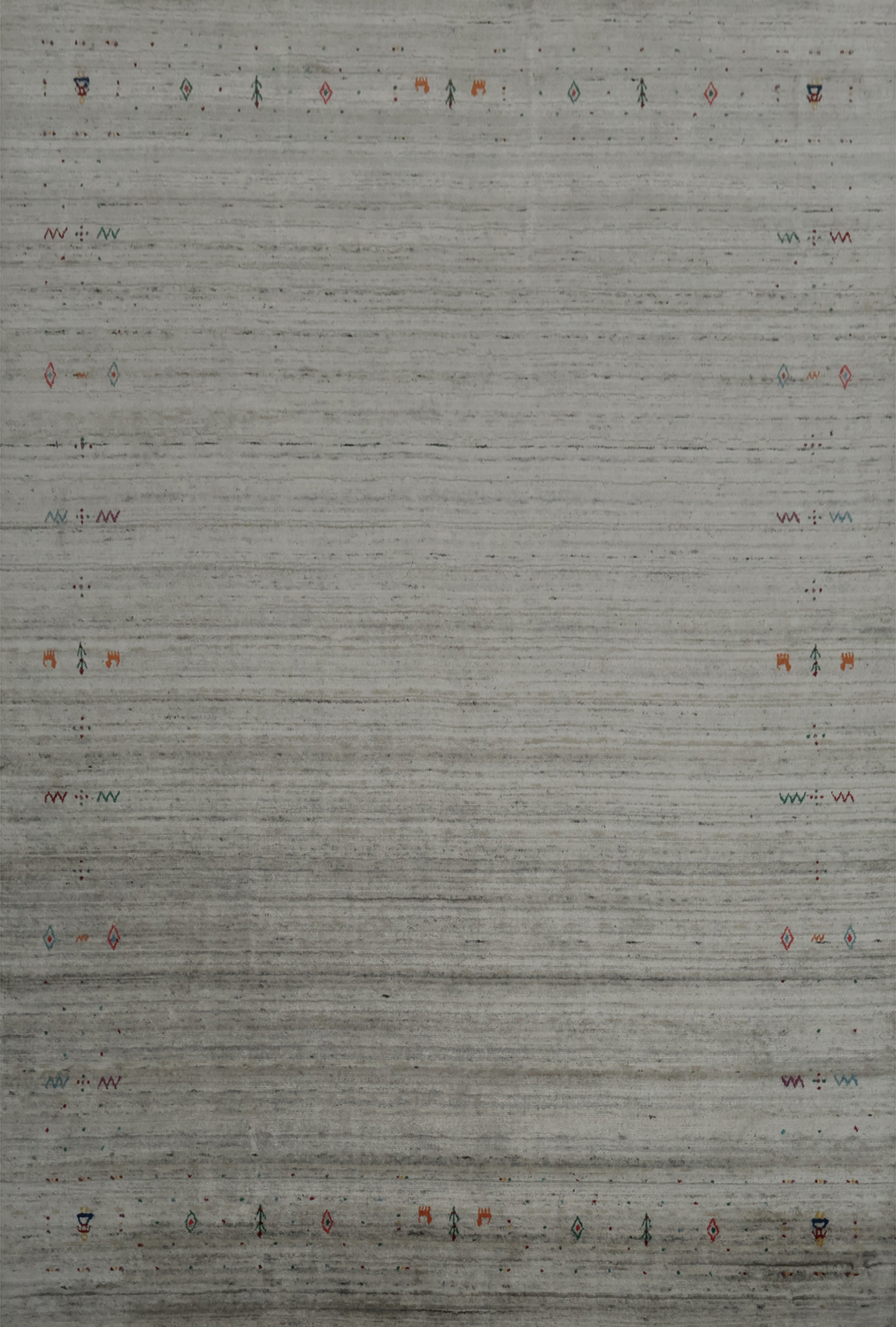 Neutral Toned Gabbeh Area Rug 8x10 Perfect for a Modern Living Room