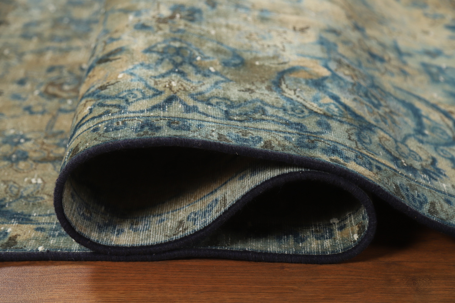 Distressed Wool Floral Tabriz Persian Area Rug 6x10