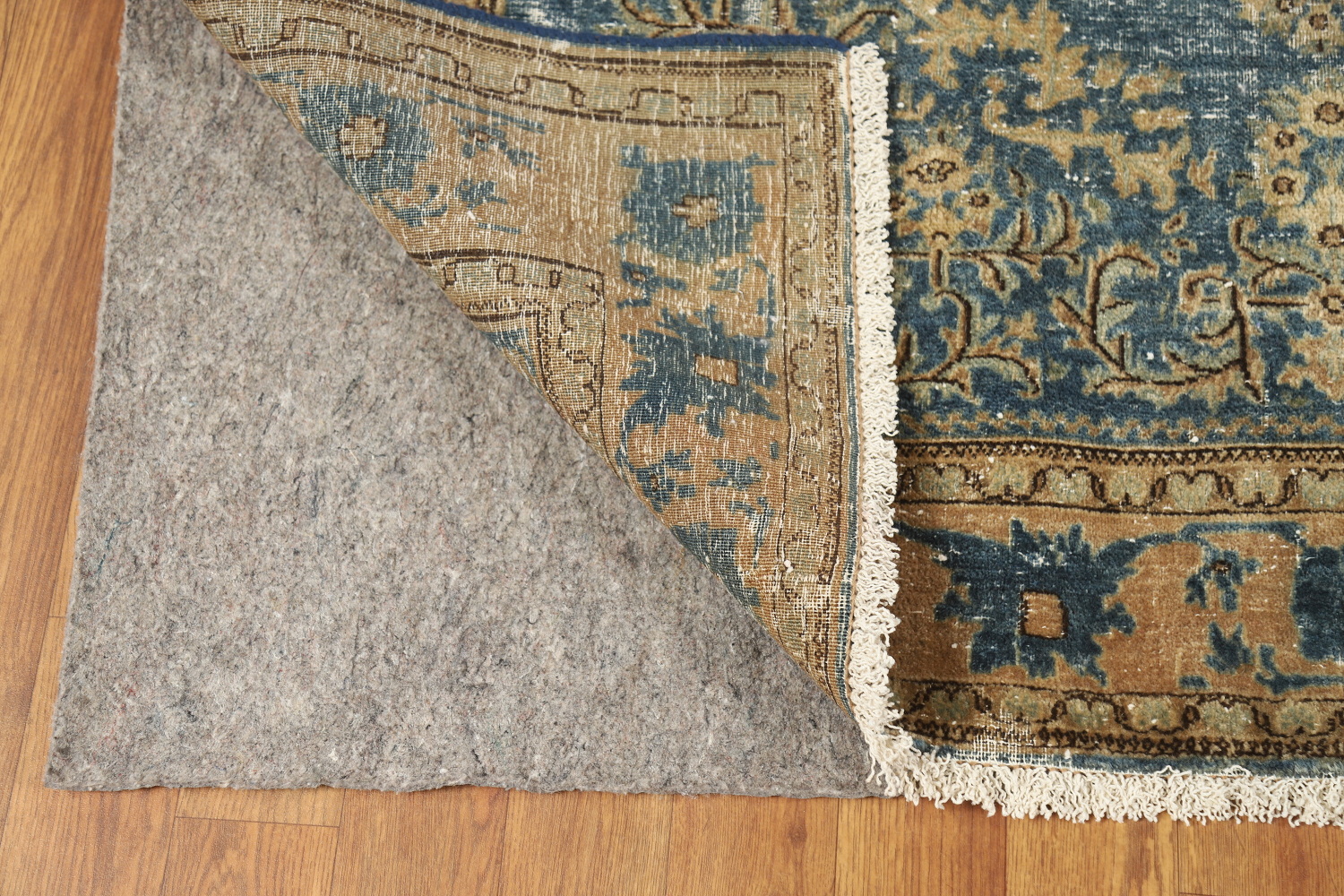 Blue Medallion Kerman Persian Rug 5x7