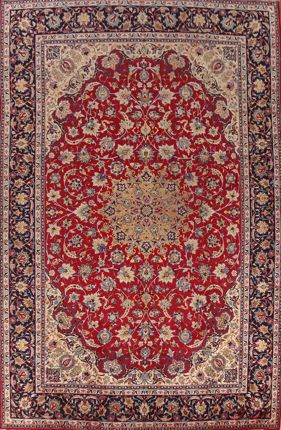 Red Floral Najafabad Persian Large Rug 11x16