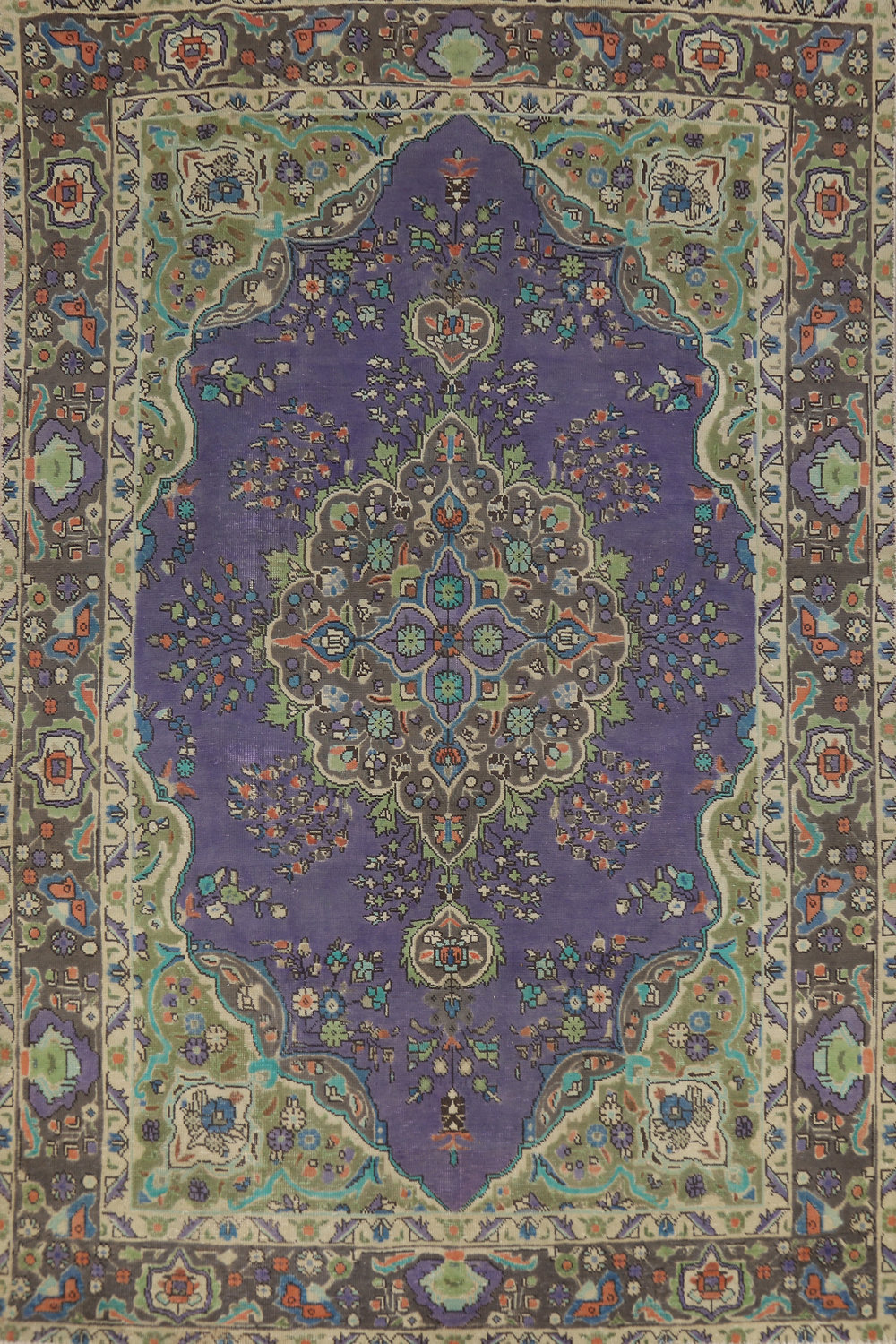 Purple Wool Tabriz Persian Area Rug 6x9