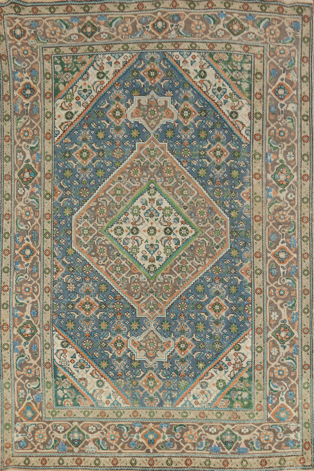 Blue Handmade Tabriz Persian Area Rug 6x9