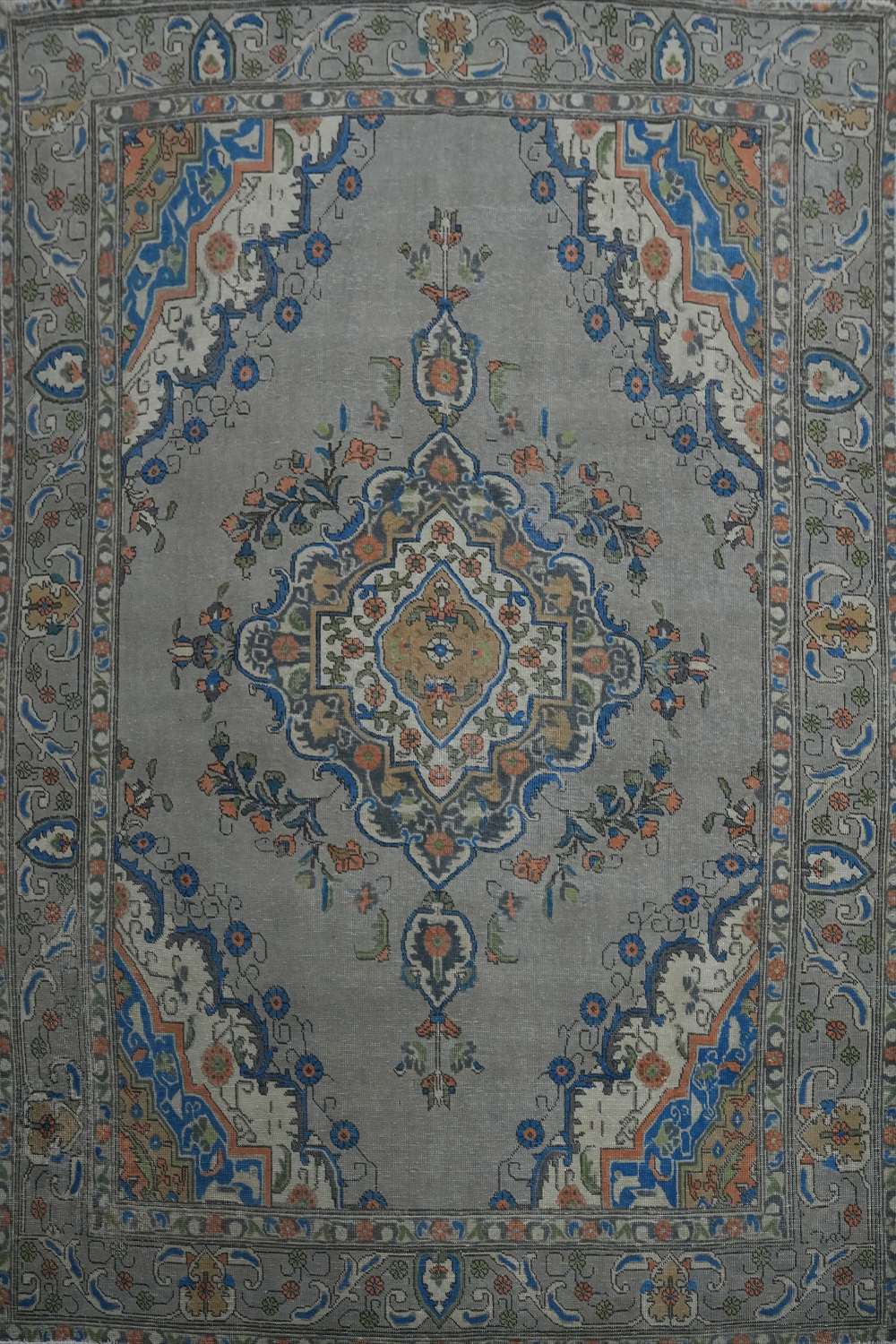 Traditional Gray Tabriz Persian Area Rug 8x10