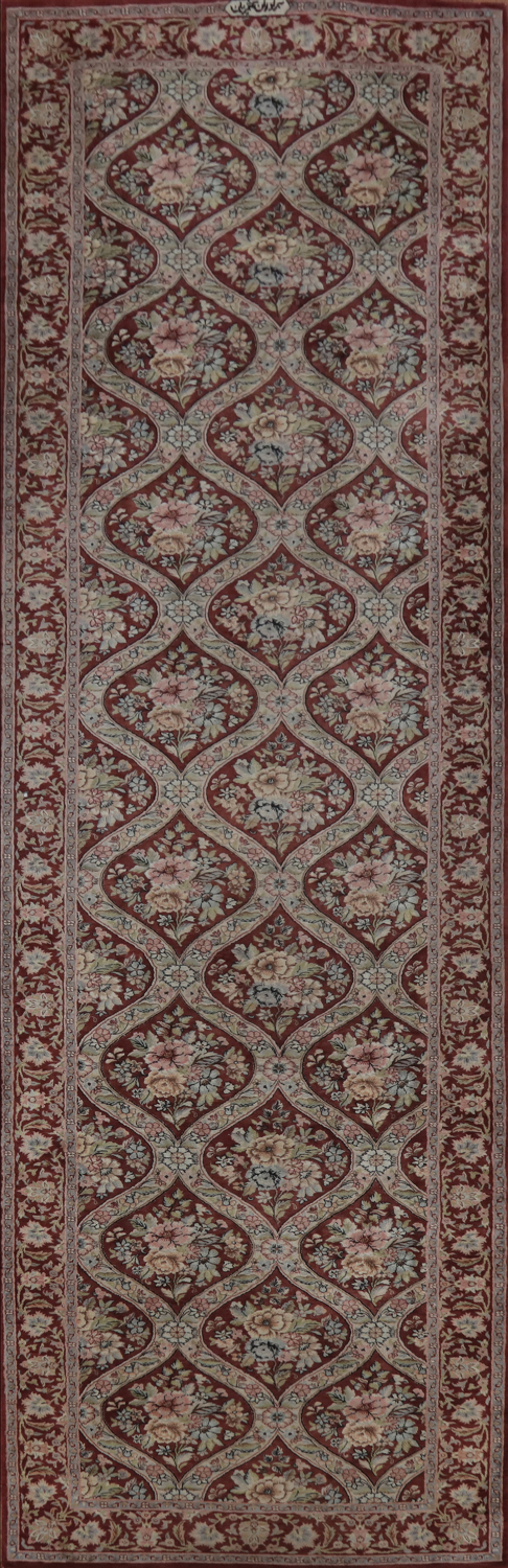 Vegetable Dye Wool Aubusson Chinese Runner Rug 4x16