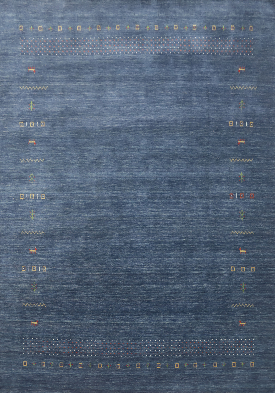 Tribal Blue Gabbeh Area Rug 8x10