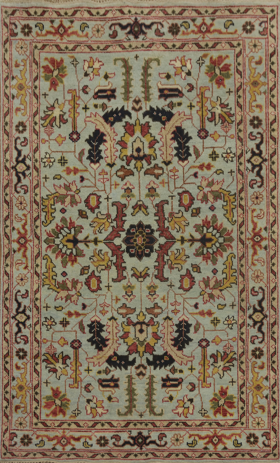 Handmade Wool Oushak Indian Area Rug 5x8