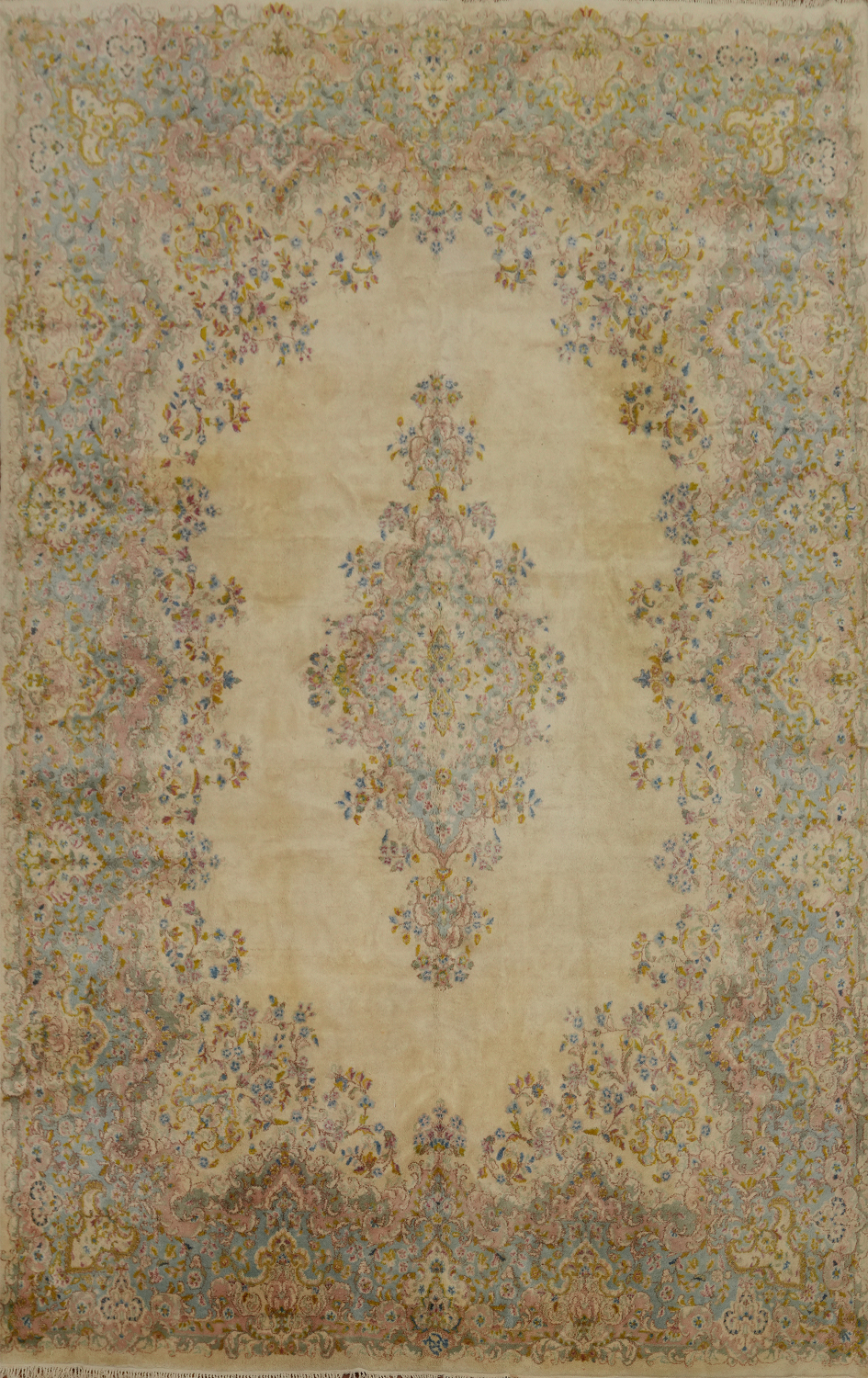 Vegetable Dye Kerman Persian Large Rug 10x14