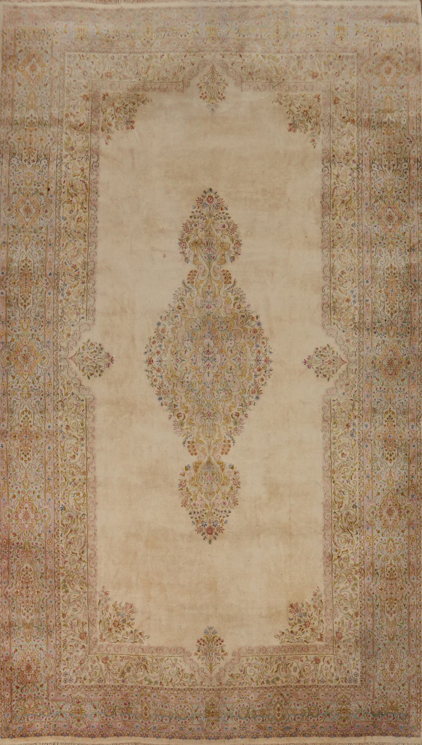 Vegetable Dye Kerman Persian Large Rug 12x20