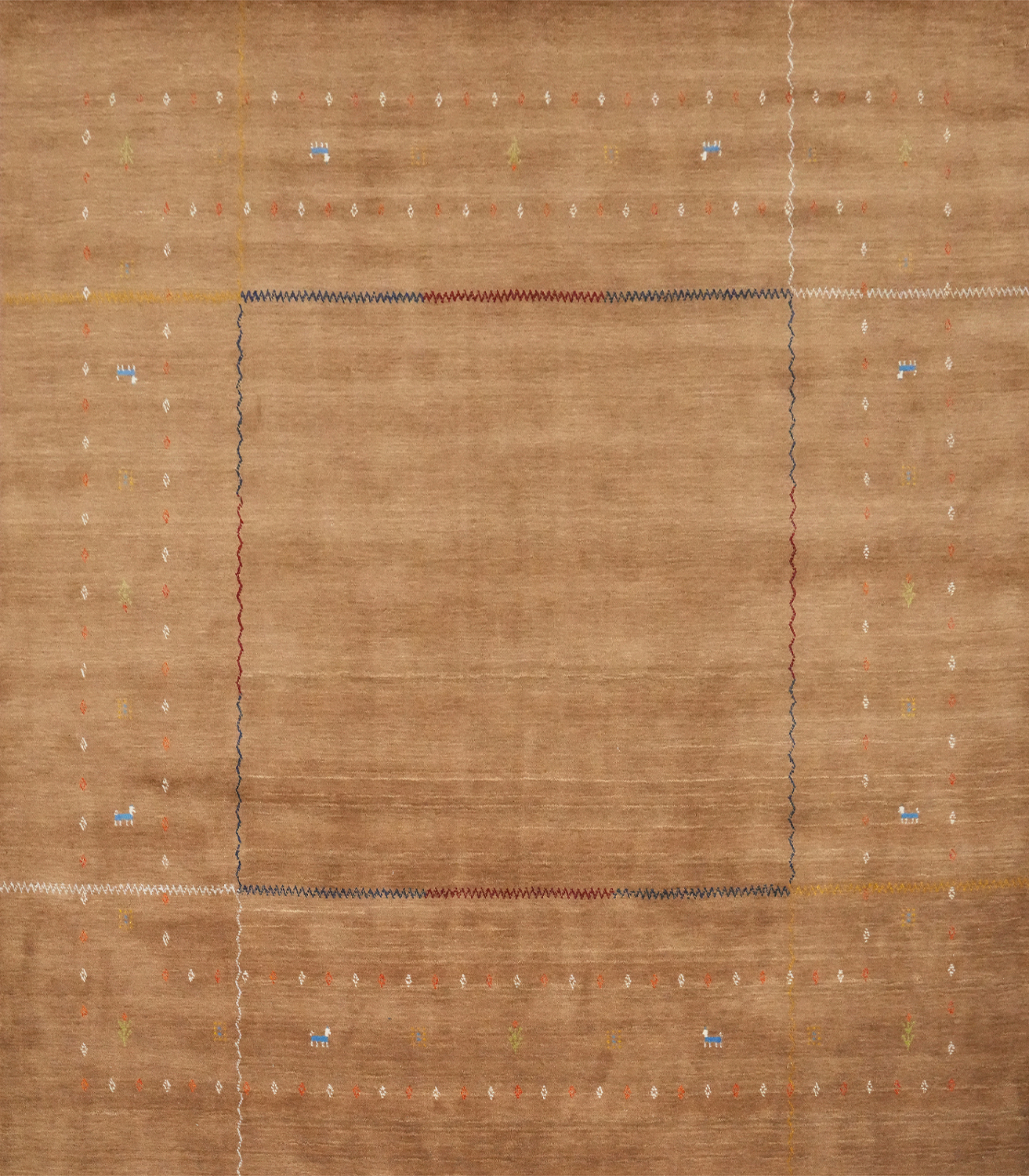 Stylish Wool Gabbeh Handmade Area Rug 8x8