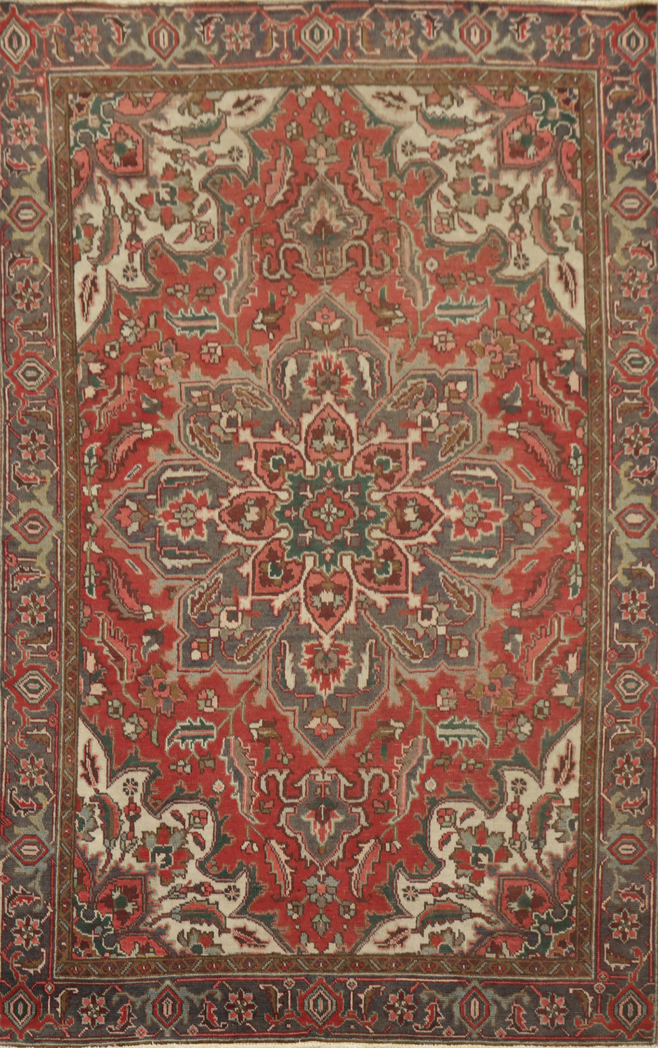 Vegetable Dye Heriz Persian Area Rug 6x9