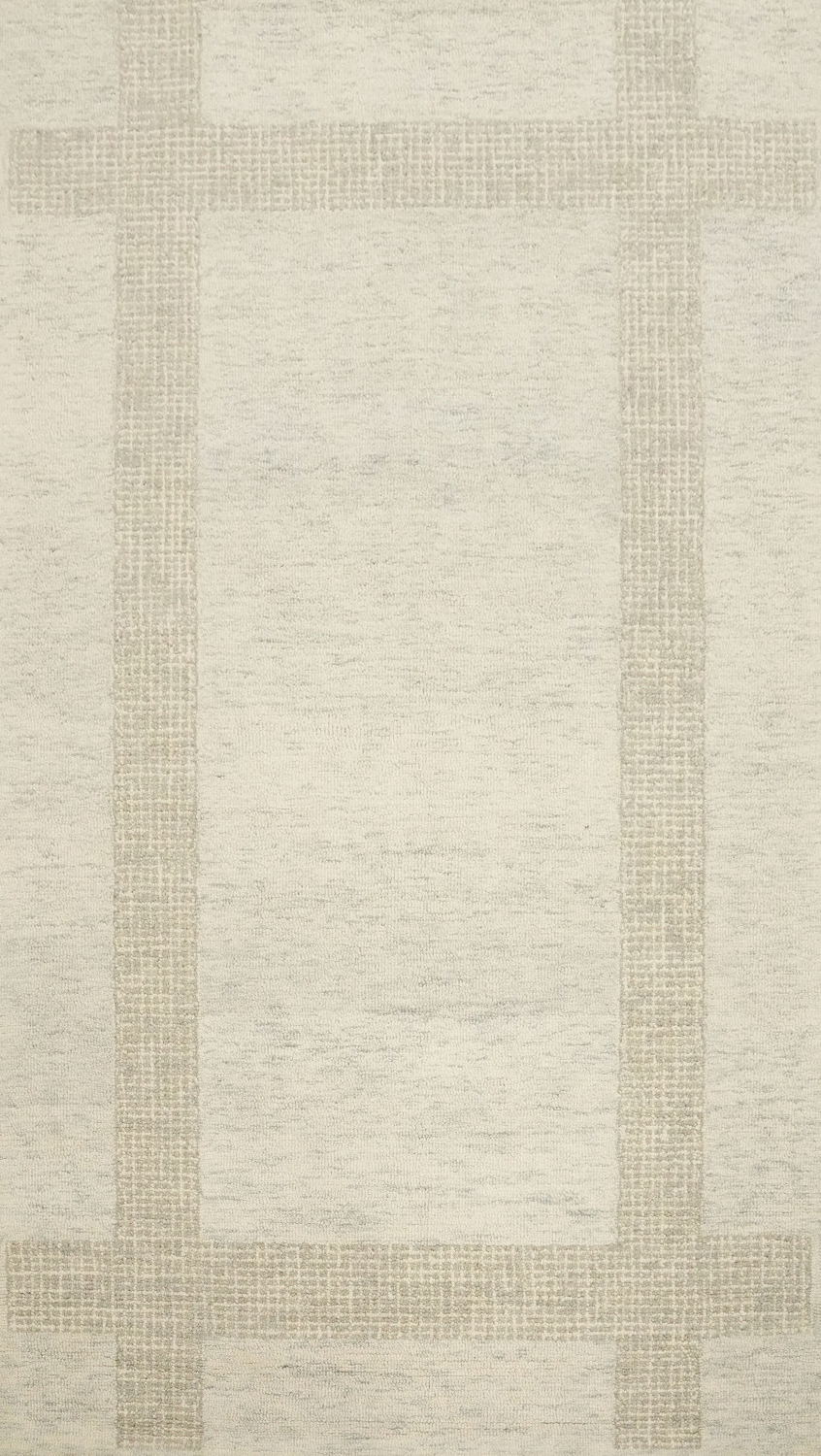 Elegant Beige Oriental Area Rug 5x8 with Subtle Geometric Patterns