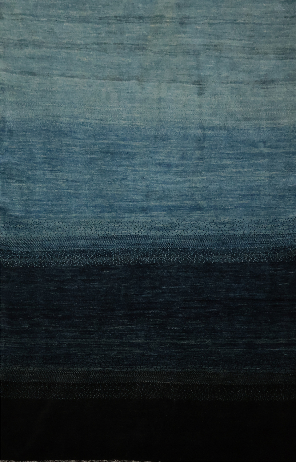 Gradient Blue Gabbeh Persian Rug 5x6 Adding Depth to Any Room