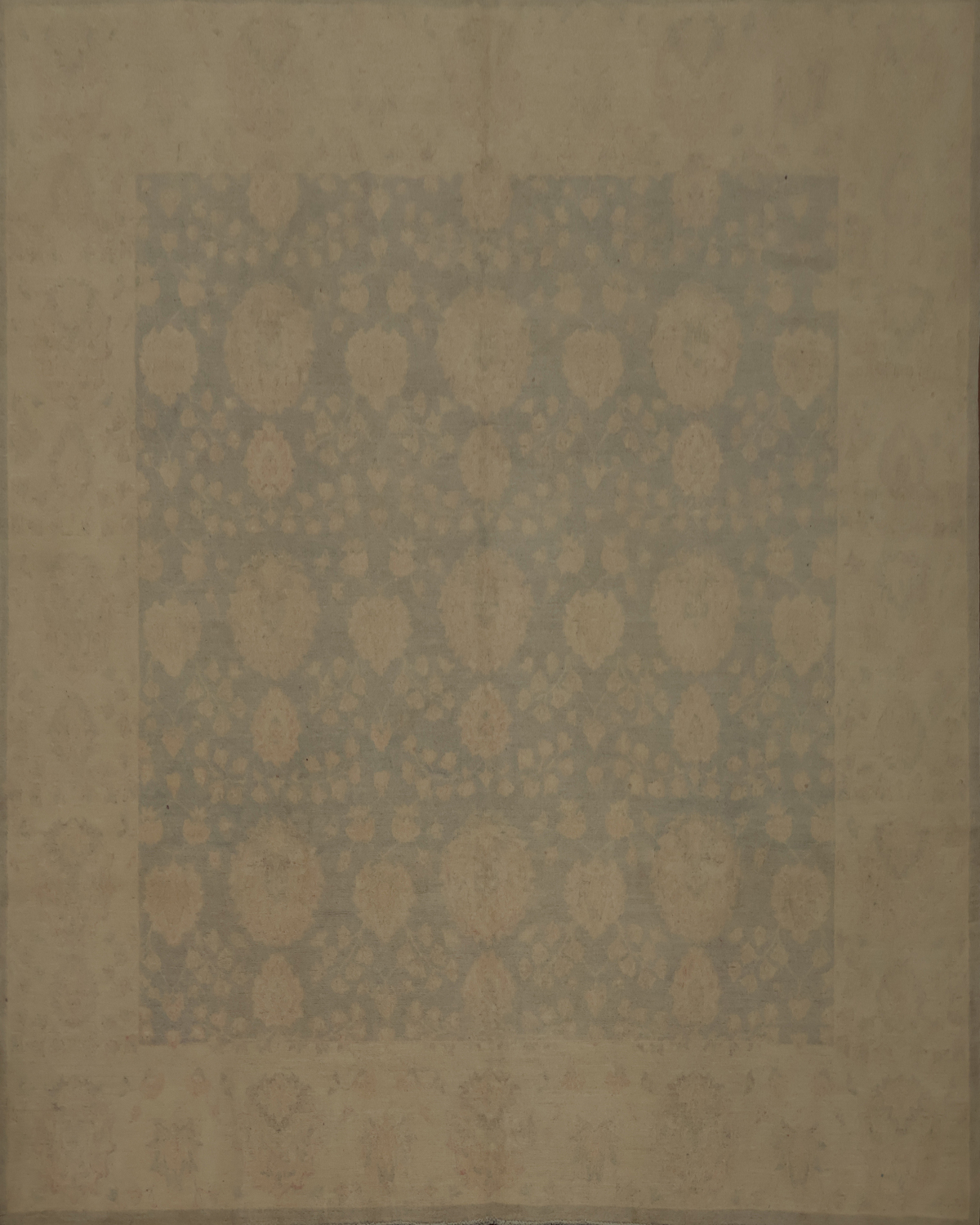 Square Oushak Area Rug 8x8 with Intricate Floral Patterns