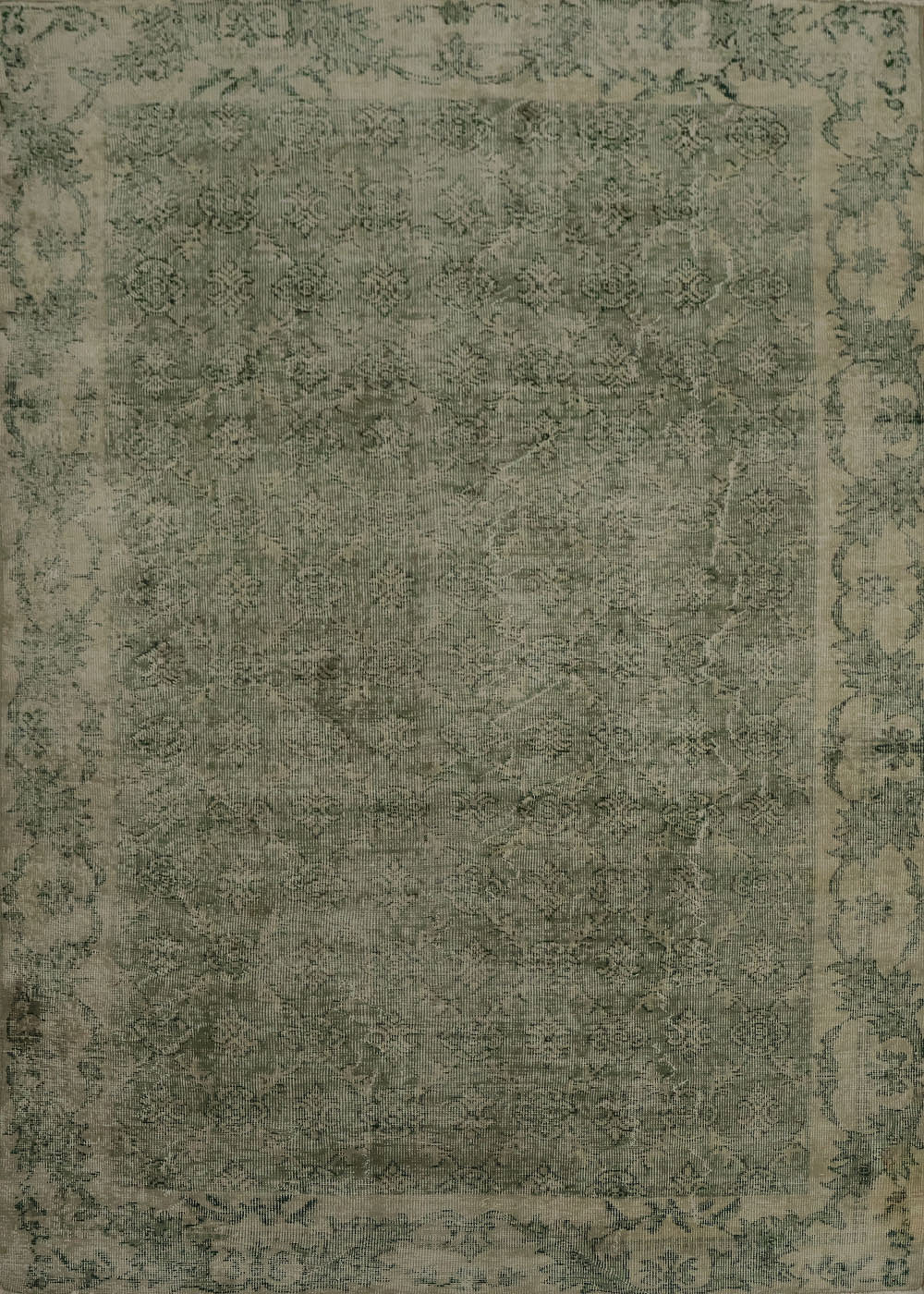 Elegance and Comfort: Distressed Turkey Vintage Green Patterned Rug for ...