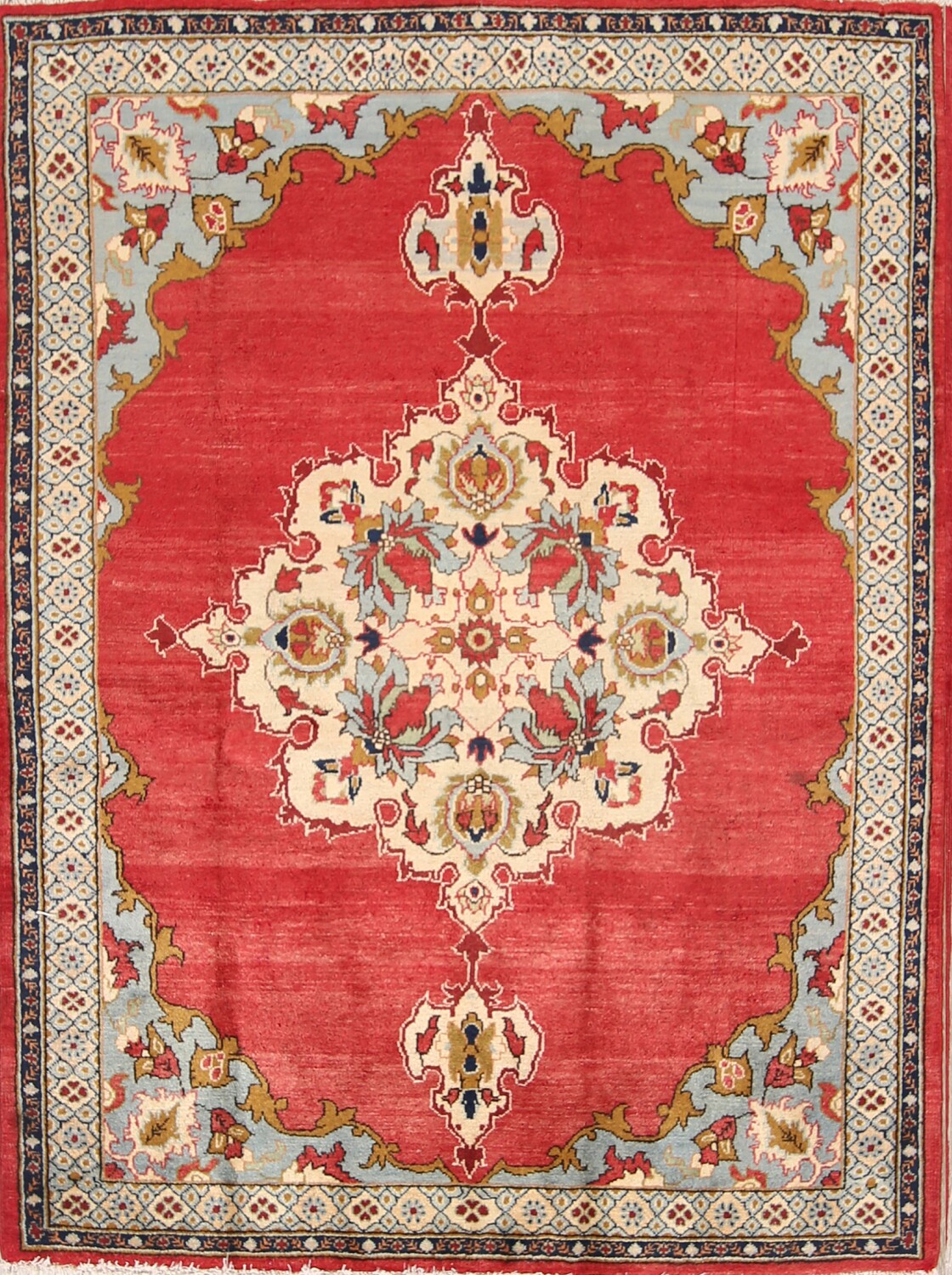 Geometric Medallion 4x6 Shahreza Isfahan Persian Area Rug