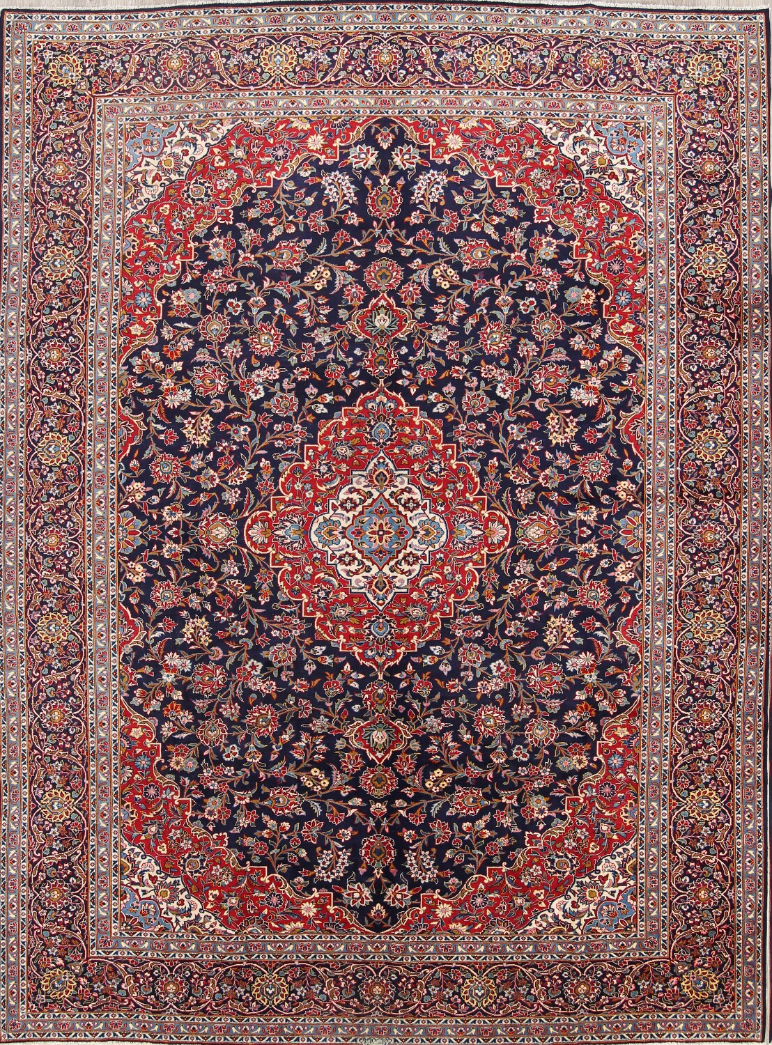 Floral 11x14 Kashan Persian Area Rug