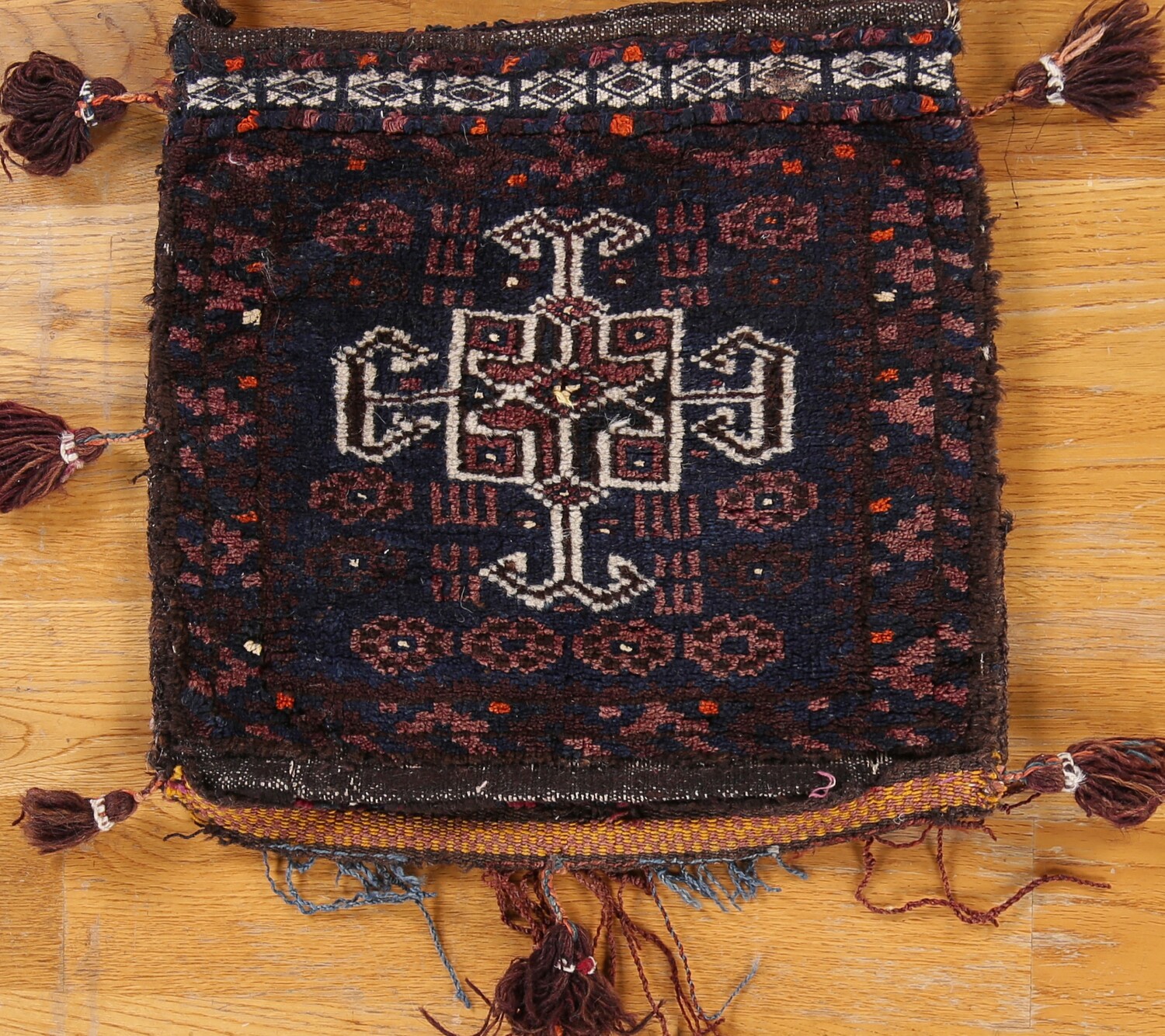 Nomad 1x1 Saddle/Salt Bag Balouch Persian Rug