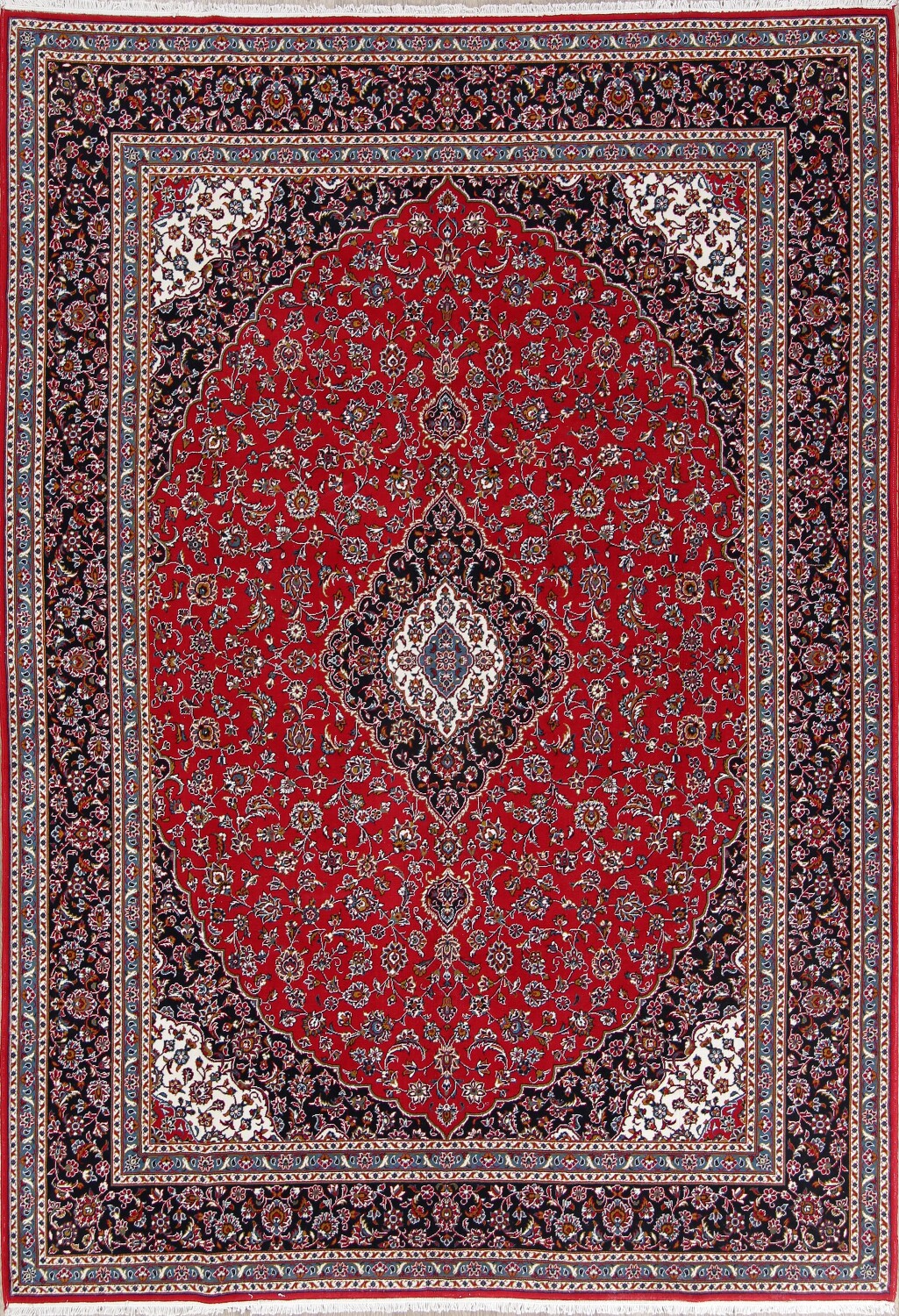 Soft Plush Floral 8x1 Kashan Persian Area Rug