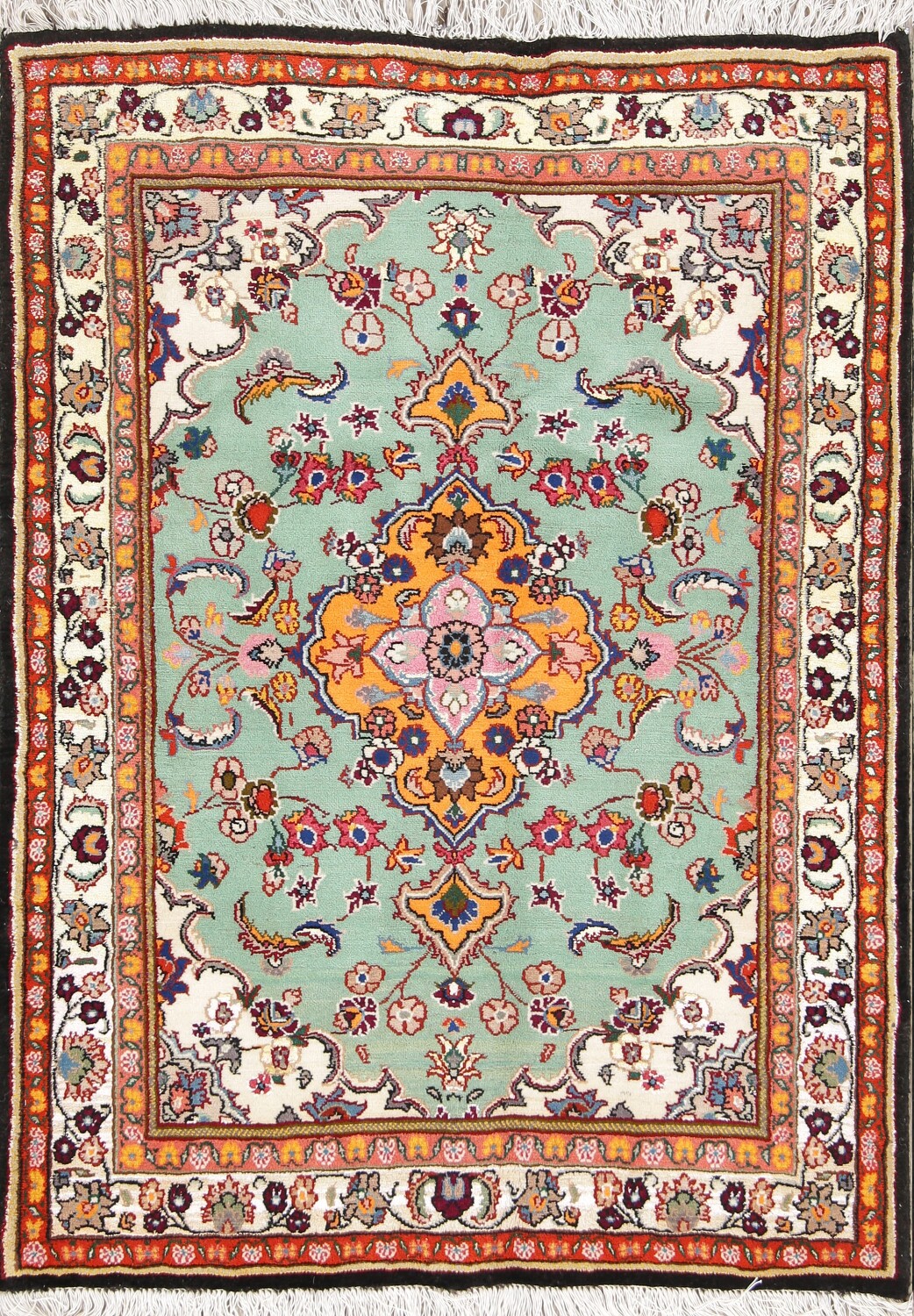 Floral Medallion 3x4 Tabriz Persian Area Rug