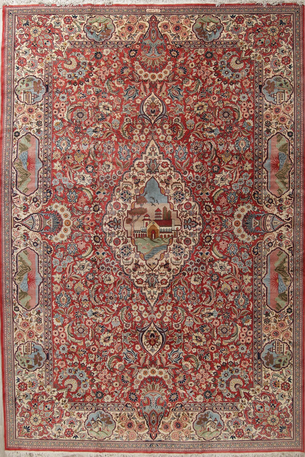 11x17 Signed Tabriz Persian Area Rug