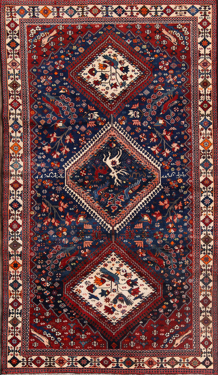5x9 Bakhtiari Saman Persian Area Rug