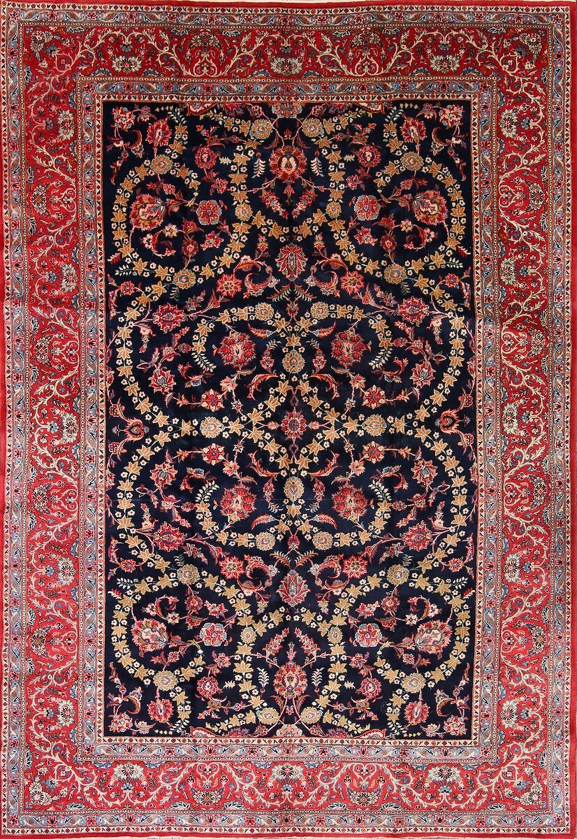 8x11 Kashan Persian Area Rug
