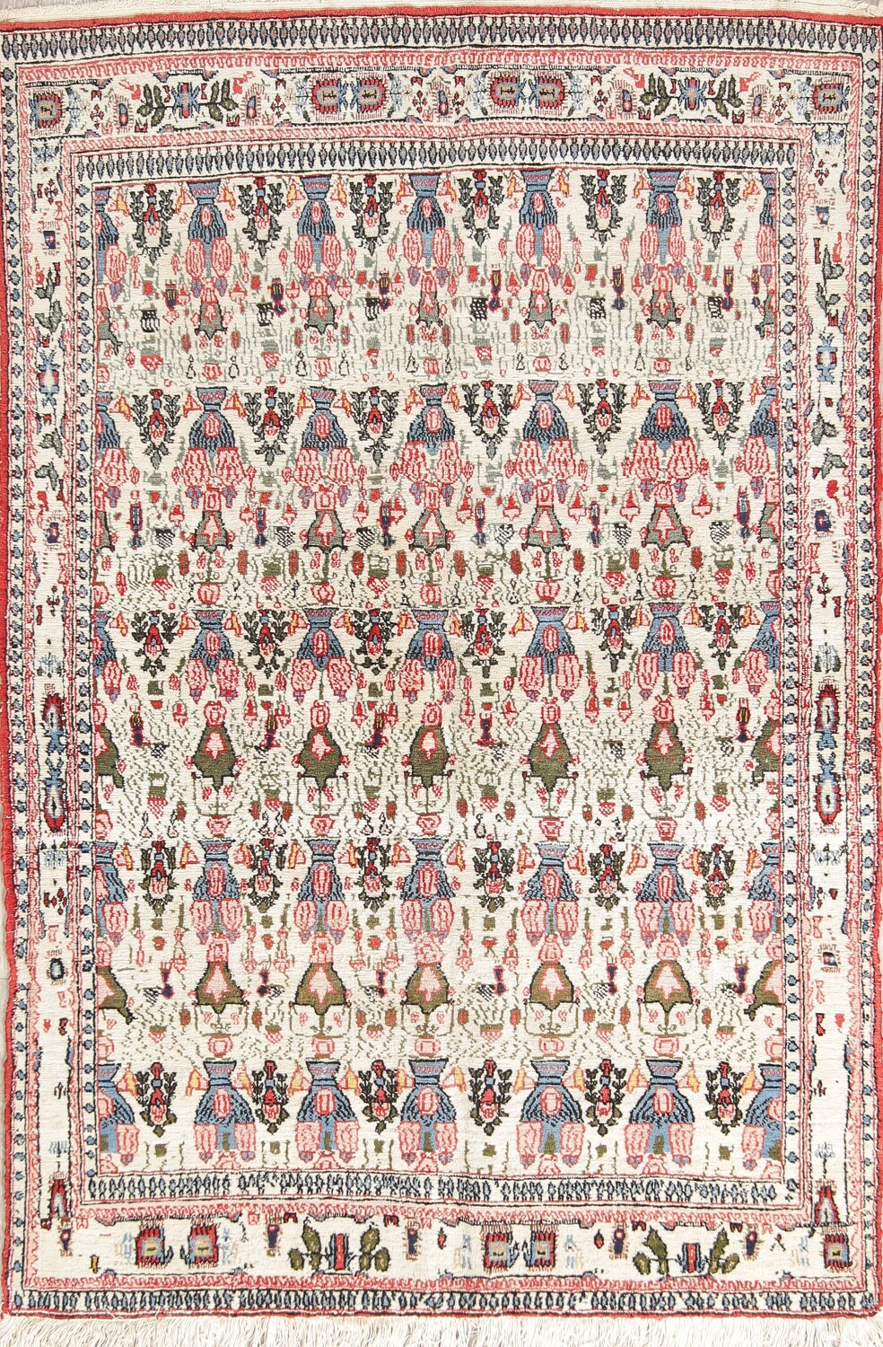 Geometric All-Over 4x6 Afshar Kerman Persian Area Rug