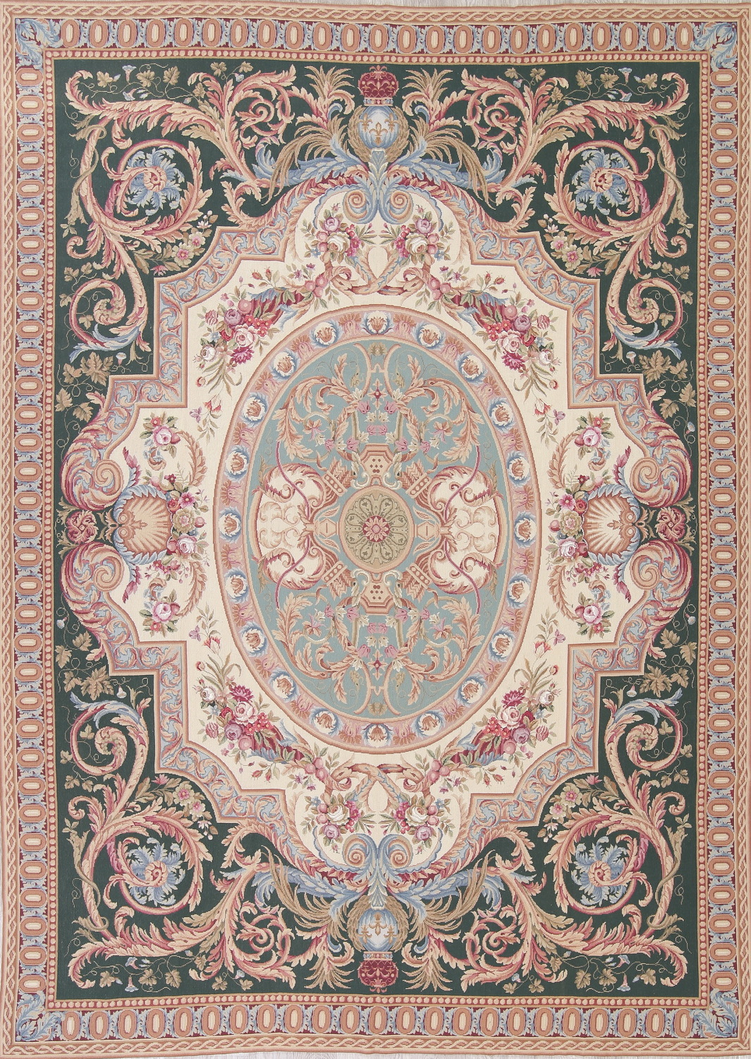 Floral Aubusson Chinese Oriental Area Rug Wool 8x12