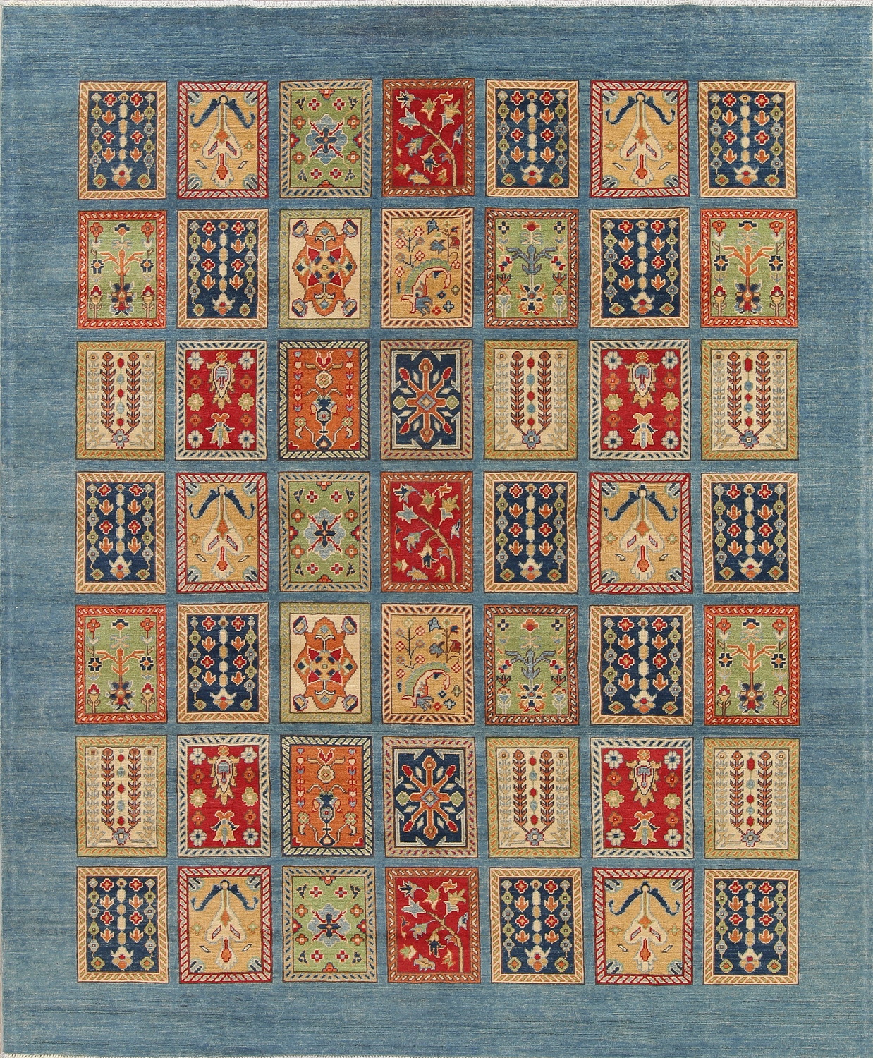 Patch-Work Kazak Pakistan Wool Rug 8x10