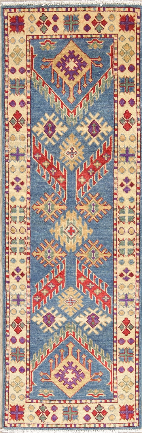 Tribal Kazak Oriental Runner Rug 2x6