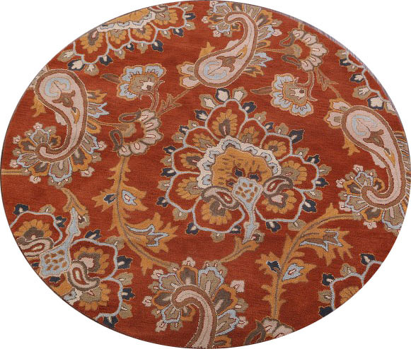 Round Agra Oriental Area Rug 8x8
