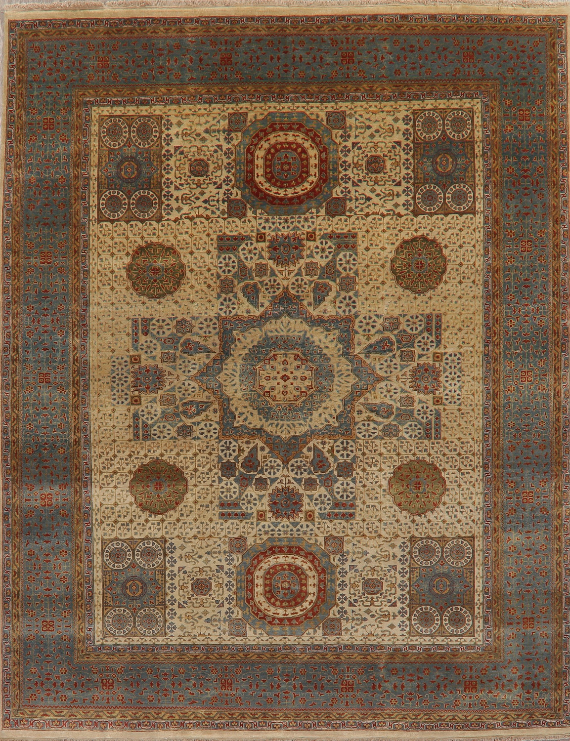 Vegetable Dye Modern Indian Oriental Wool Rug 8x10