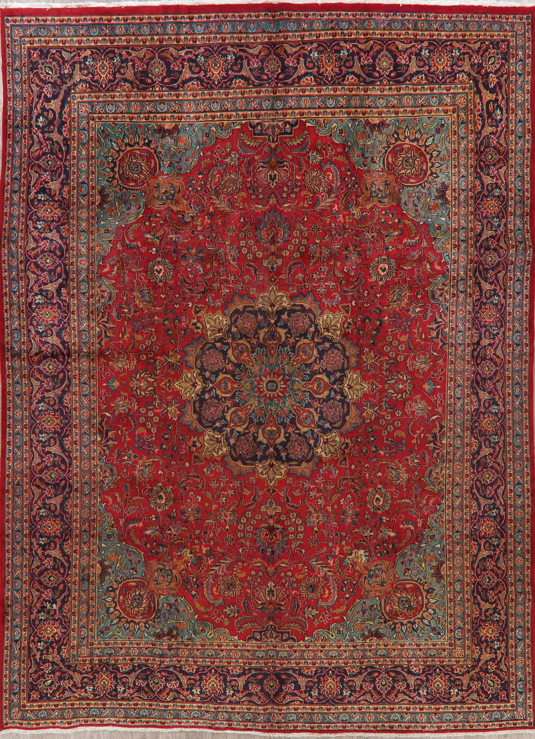 Traditional Floral Kashan Persian Area Rug 10x13