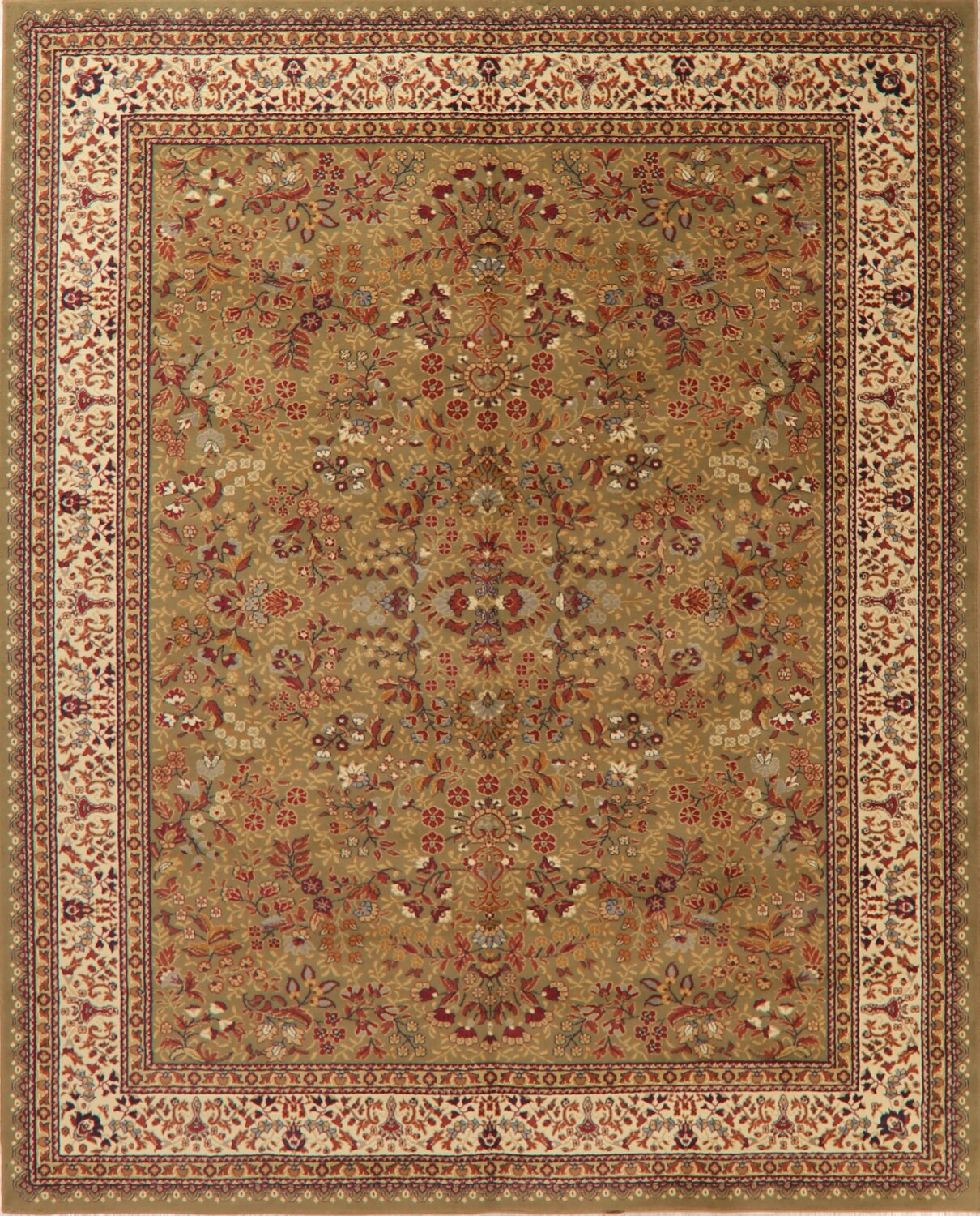 Floral Green Classic Turkish Oriental Area Rug 8x10