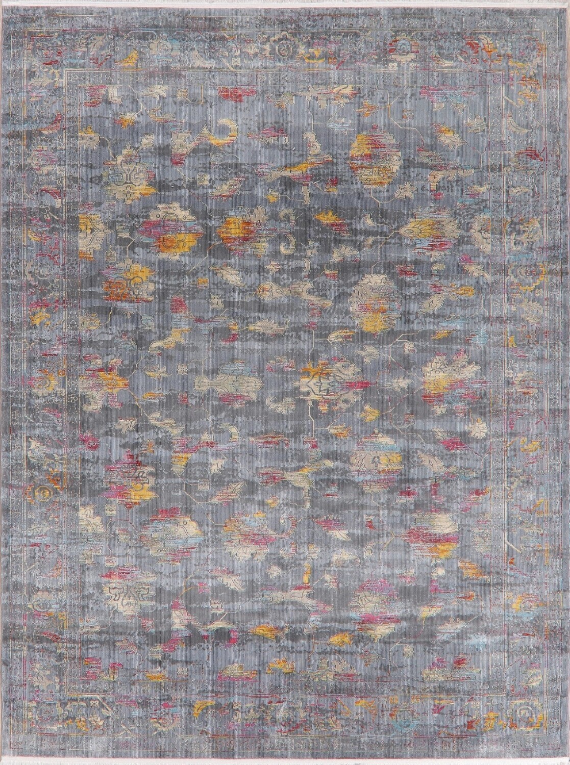 Vintage Style Distressed Heat-Set Area Rugs