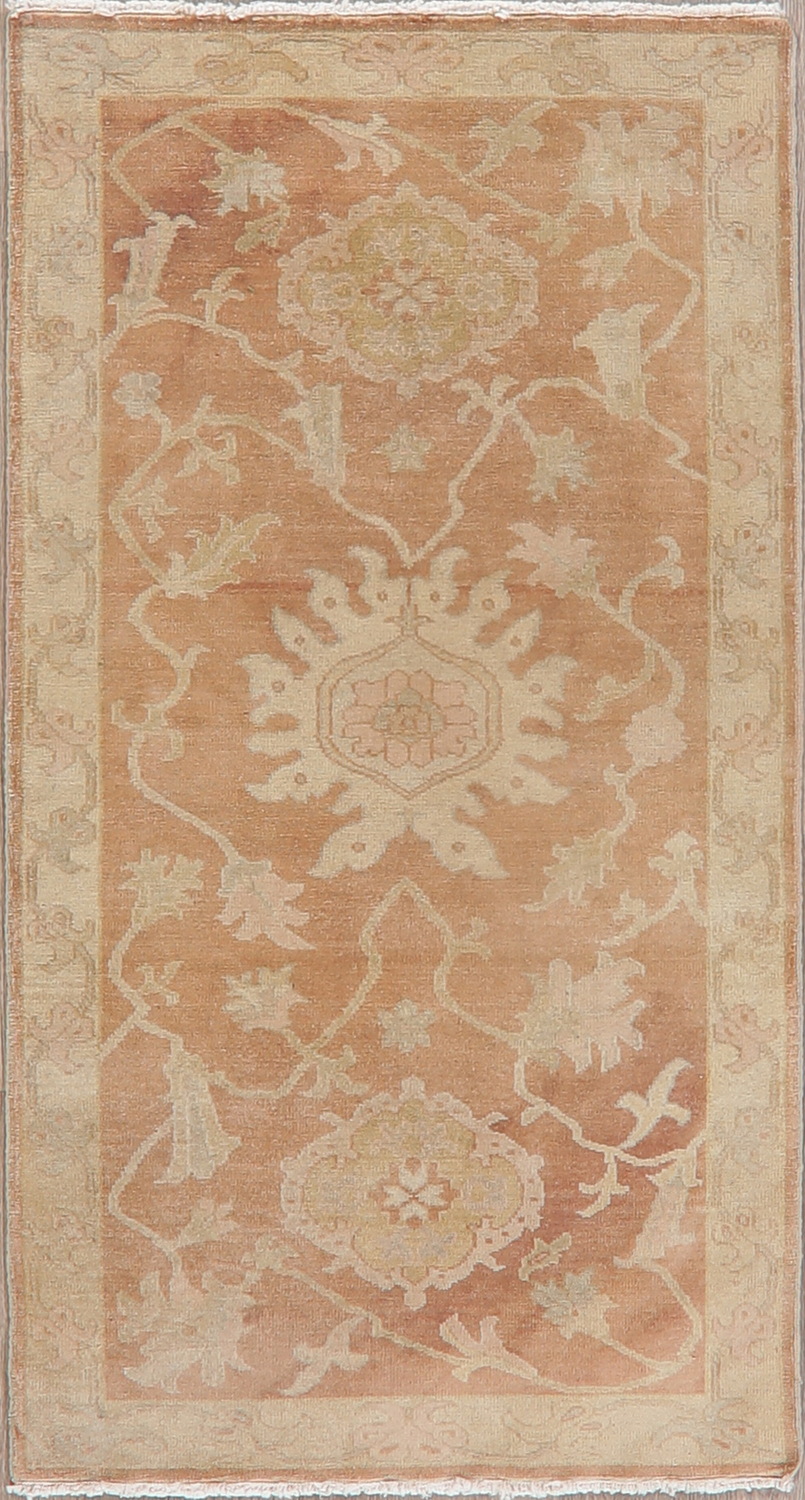 Rust Floral Oushak Egyptian Area Rug 3x5