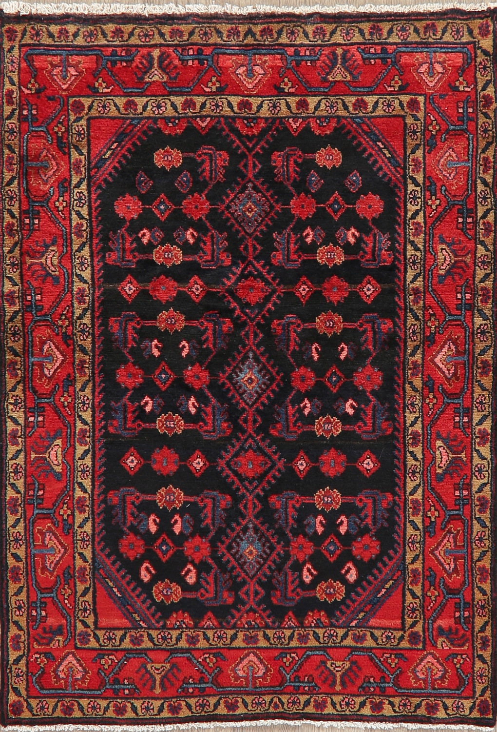 Geometric Nahavand Persian Area Rug 3x5