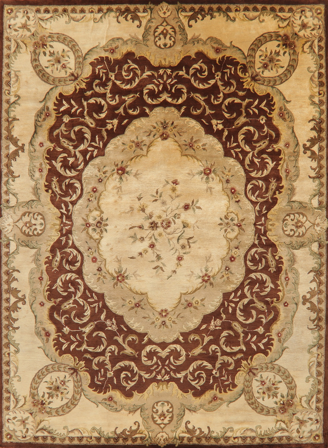 Victorian Style Aubusson Oriental Area Rug 9x12