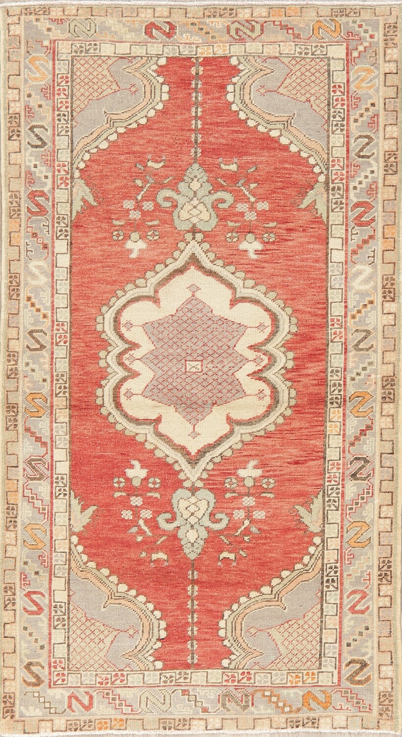 Geometric Anatolian Turkish Area Rug 3x6
